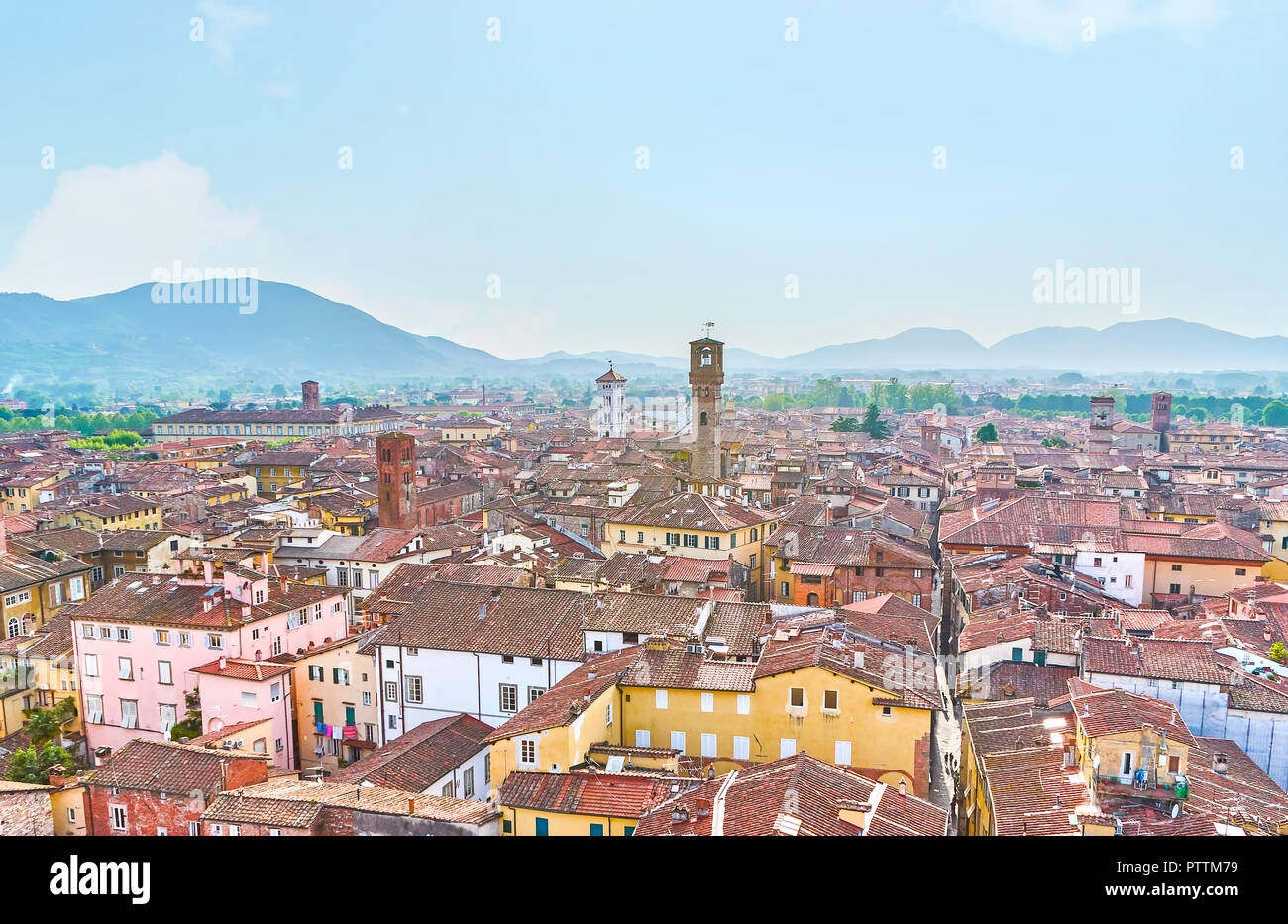 Lucca towers hi-res stock photography and images - Alamy