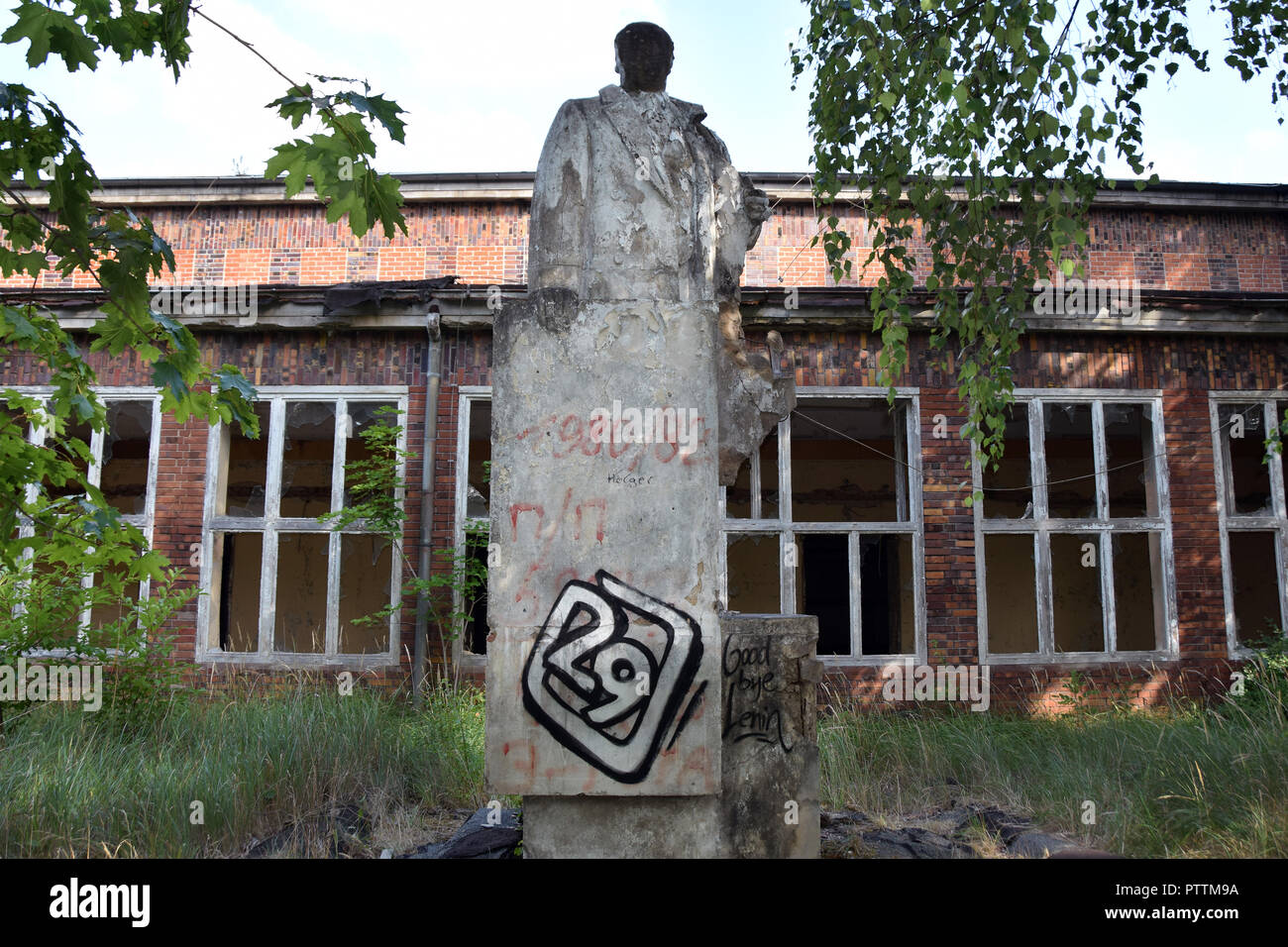 Relics of the soviet air base in Wittstock, former east Germany. A ...