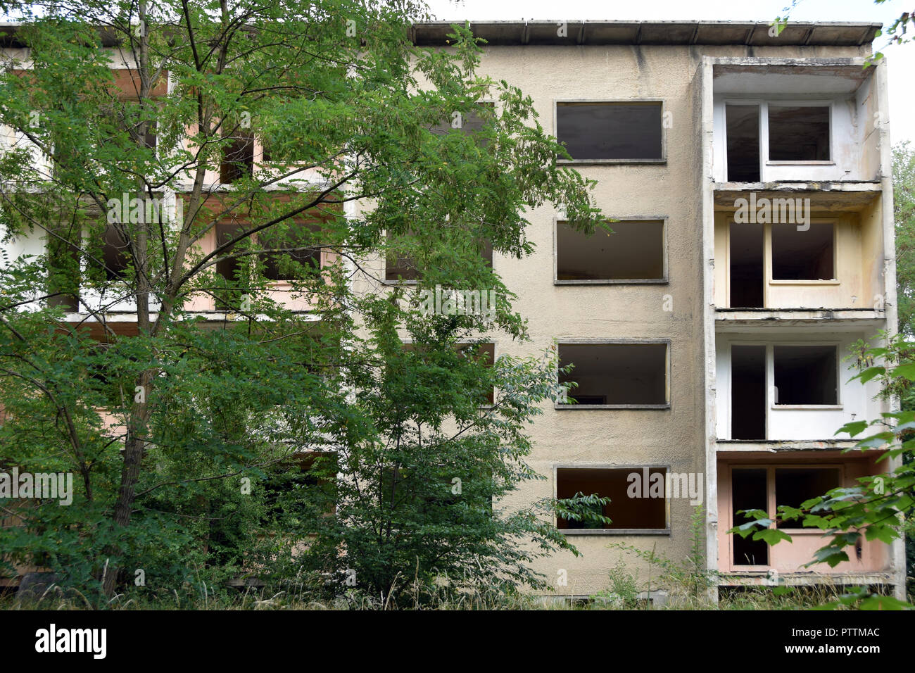 Relics of the soviet air base in Wittstock, former east Germany. An ...