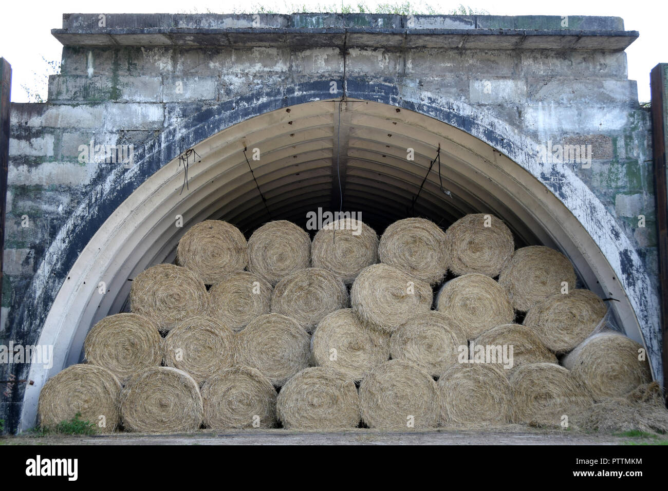 Relics of the soviet air base in Reschlin, former East Germany. A jet ...