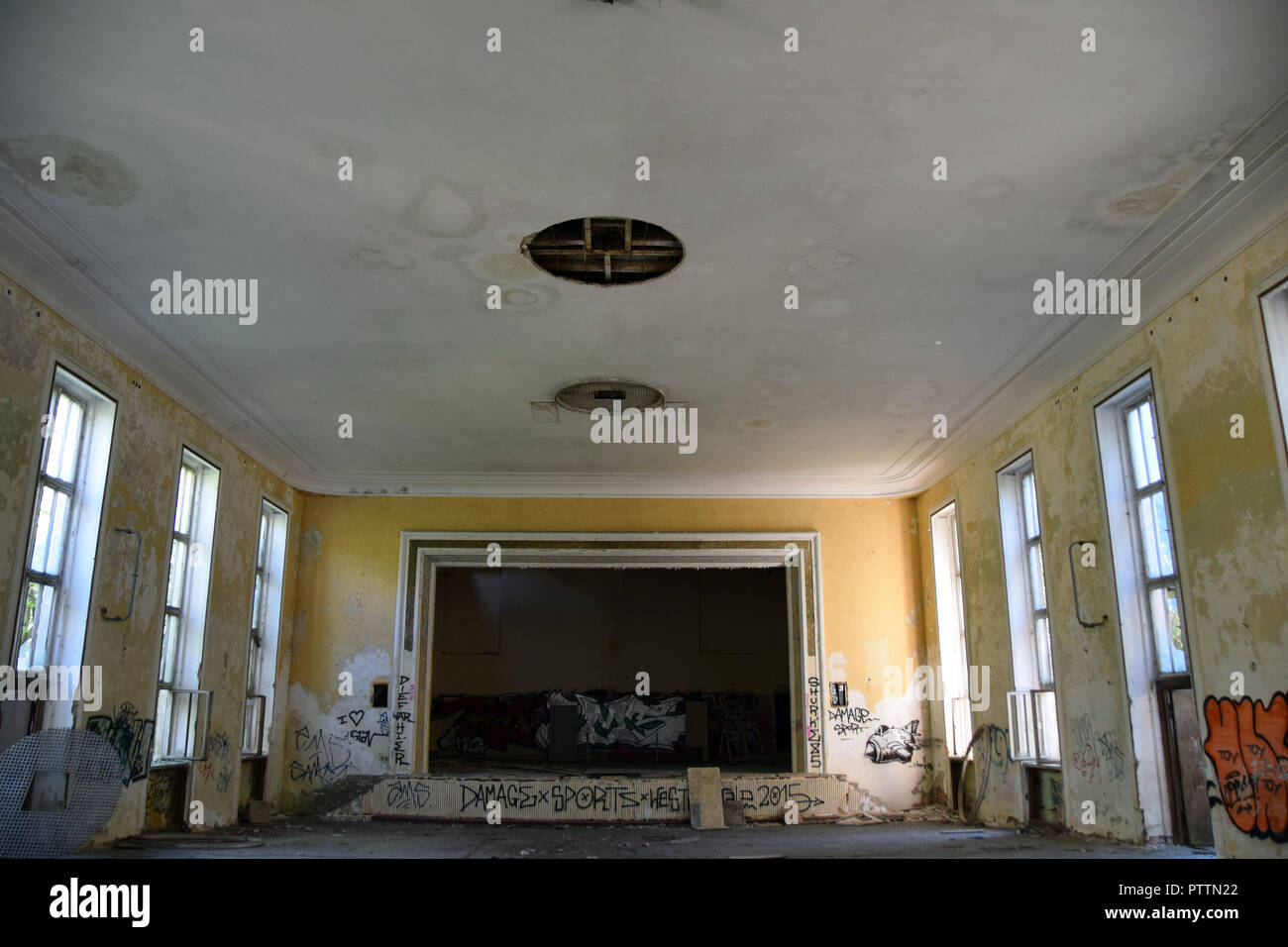 Relics of the soviet missile base in Vogelsang, former East Germany ...