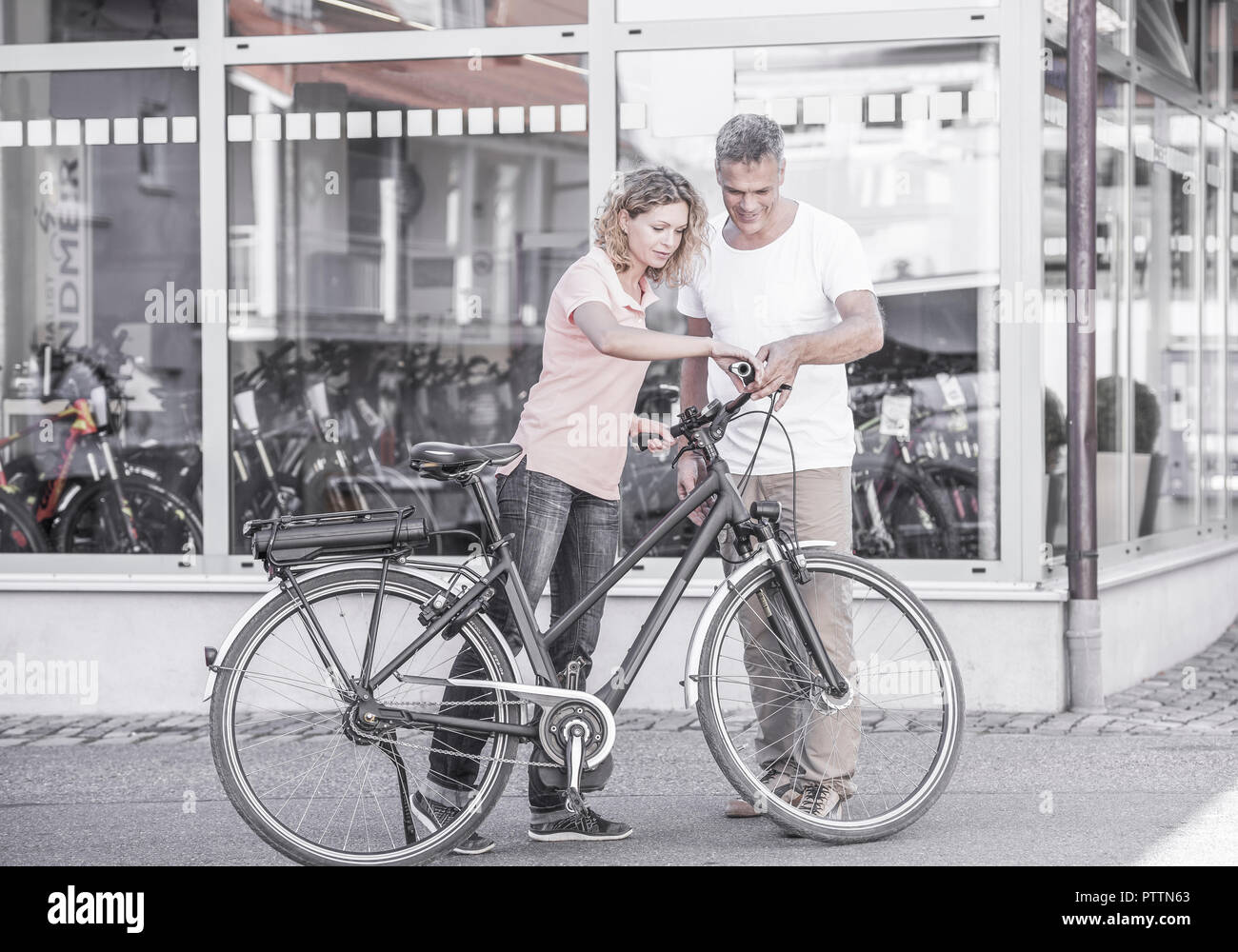 Male And Female Model Bikes High Resolution Stock Photography and ...