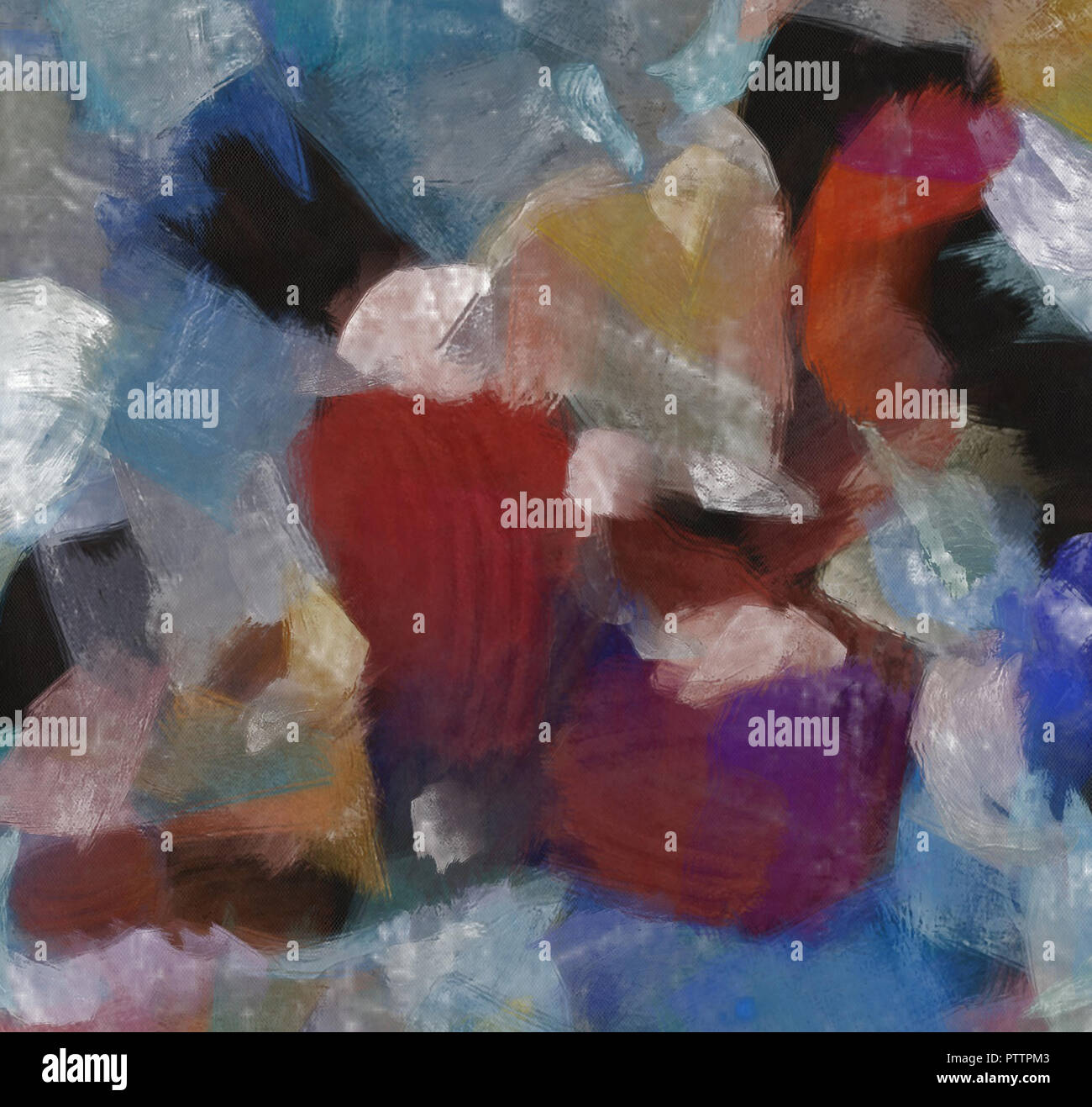 Abstract Painting Pastel Mediterranean Colors Stock Photo - Alamy