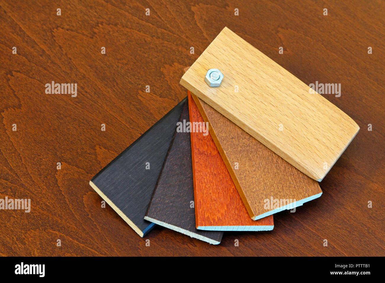 Small wood planks for color selection Stock Photo - Alamy
