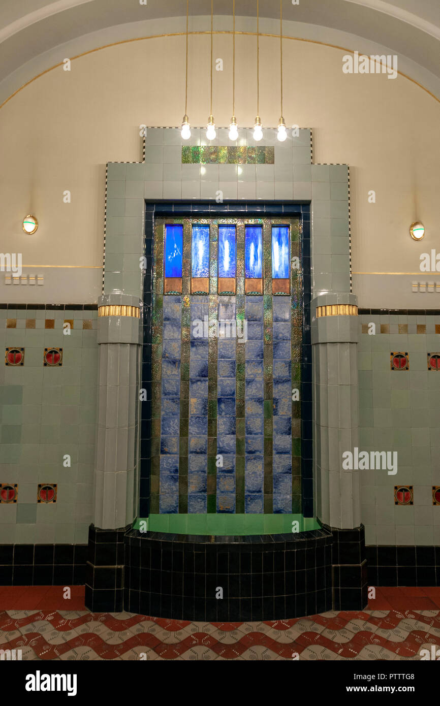 Art nouveau fountain in the lower foyer hi-res stock photography and ...