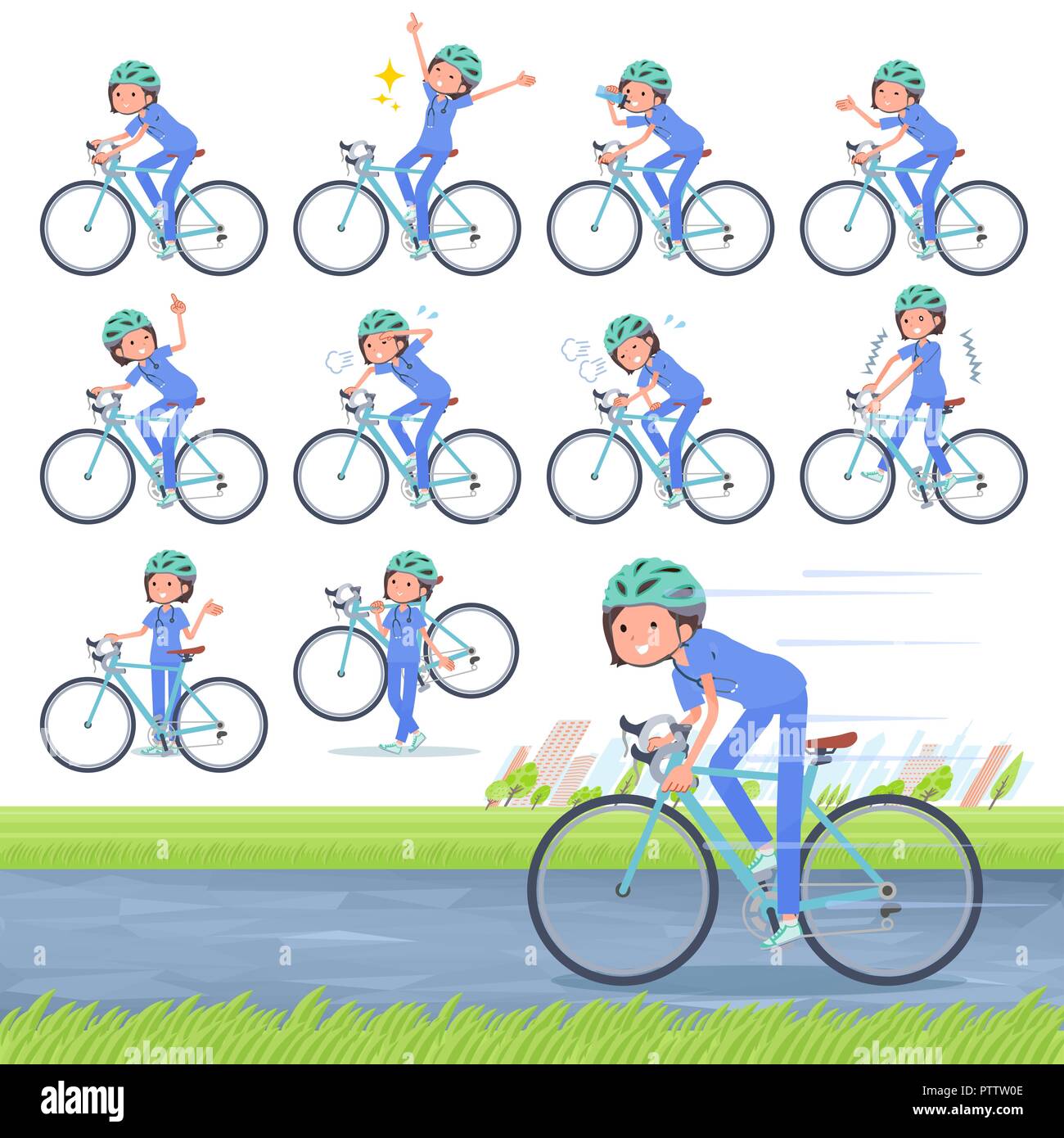 Doctor on bicycle Stock Vector Images - Alamy