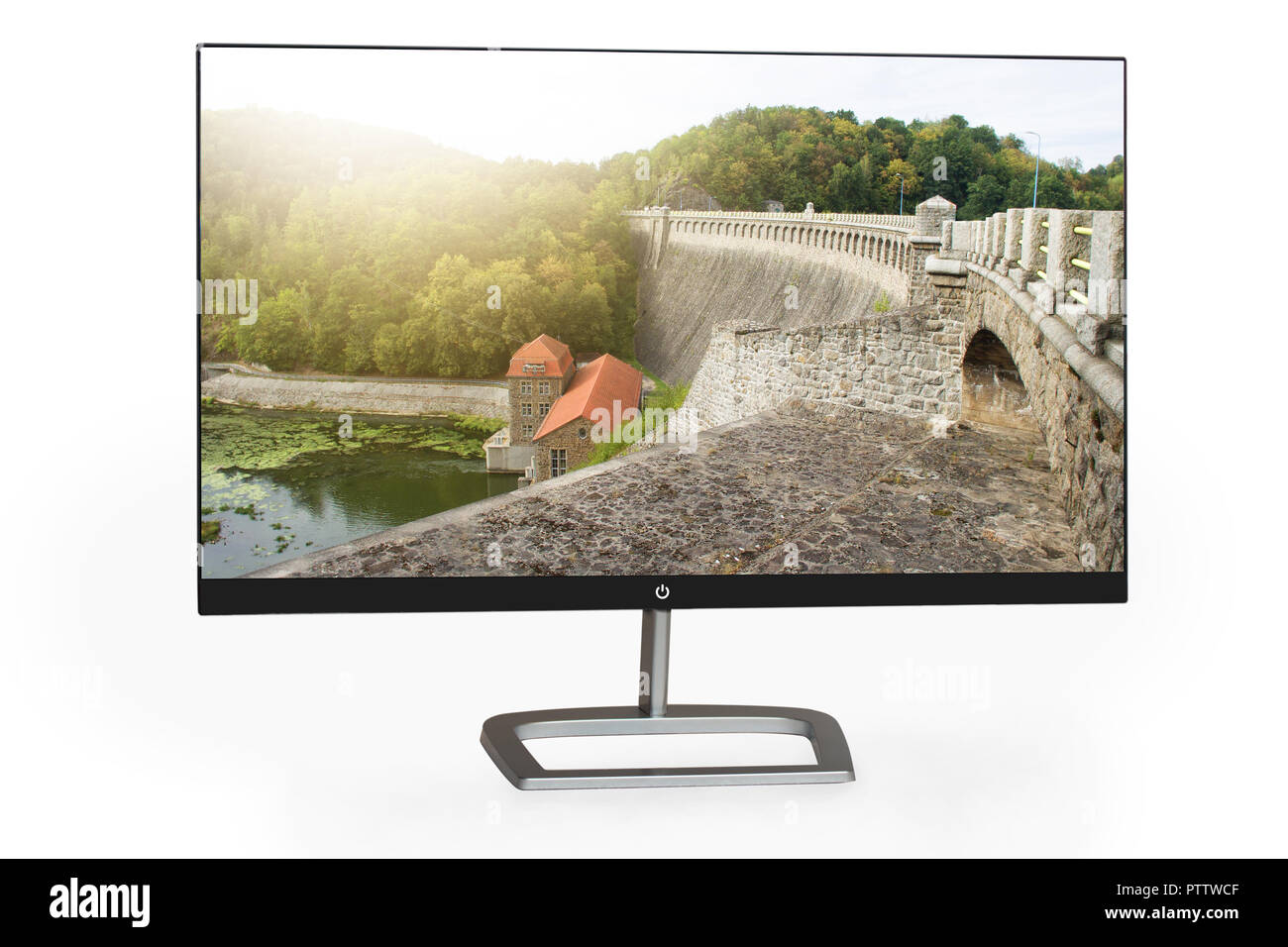 4k monitor isolated on white Stock Photo - Alamy