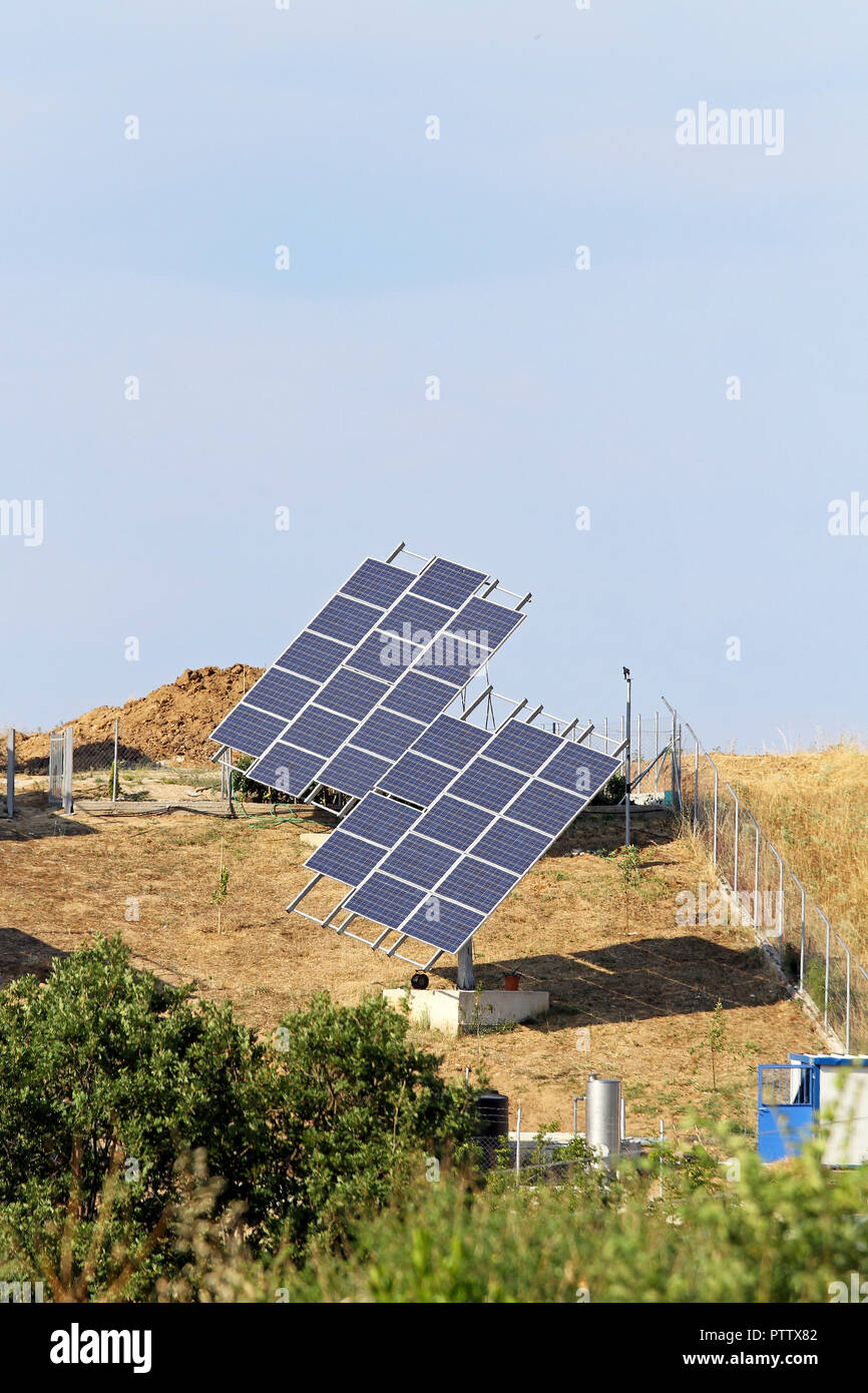 Solar panel in rural area hi-res stock photography and images - Alamy