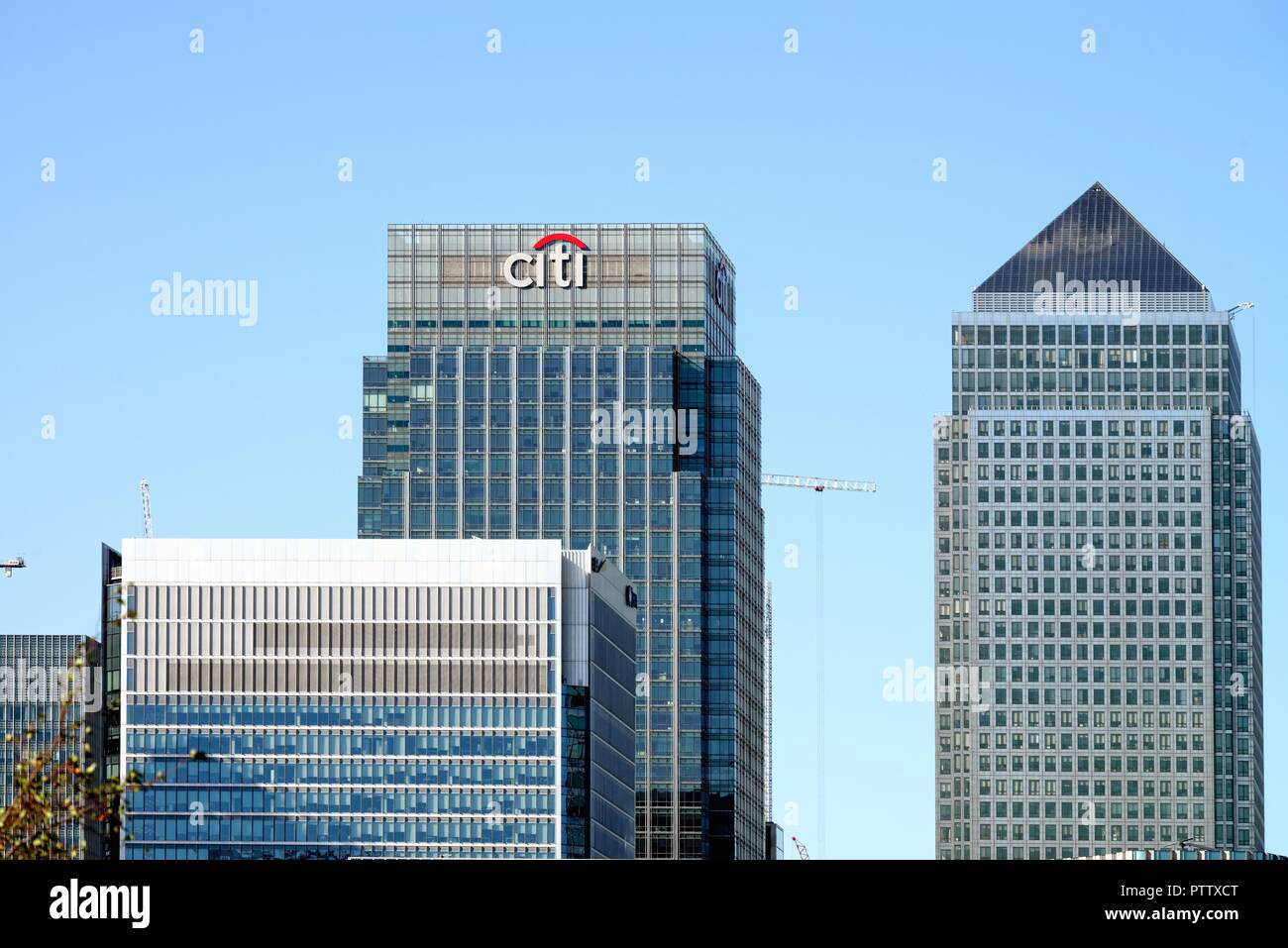 Citi bank headquarters at Canary Wharf London Docklands England UK ...