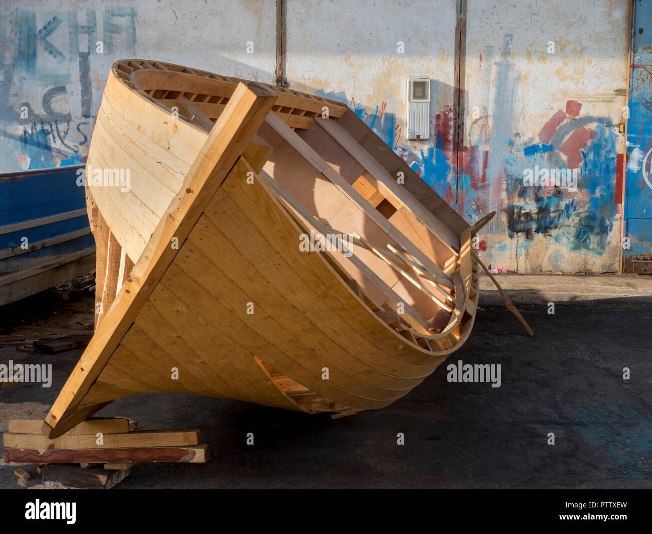 Morocco, Tangier, port boat repair Stock Photo - Alamy