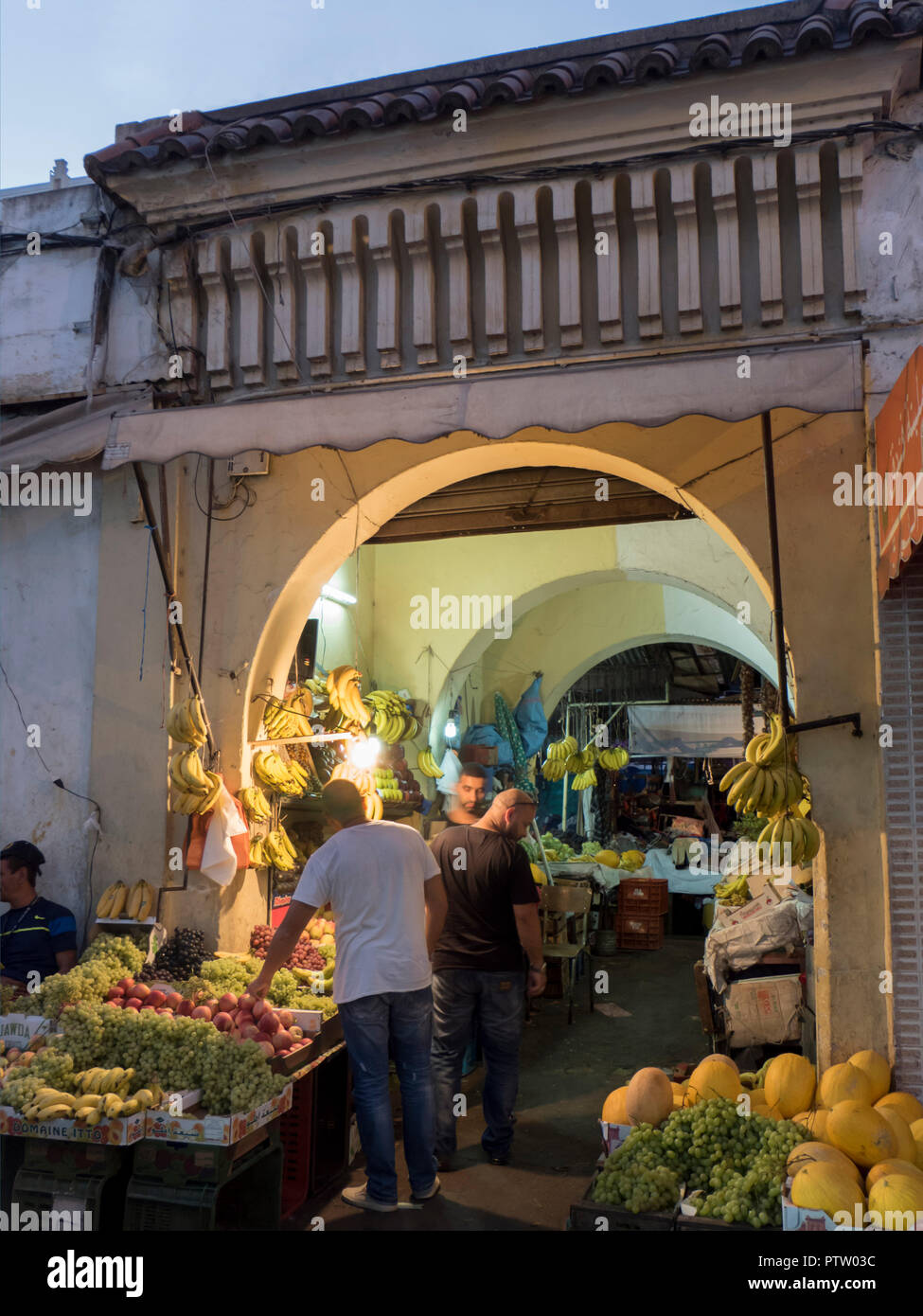 Morocco, Tangier, street scene dusk Stock Photo - Alamy
