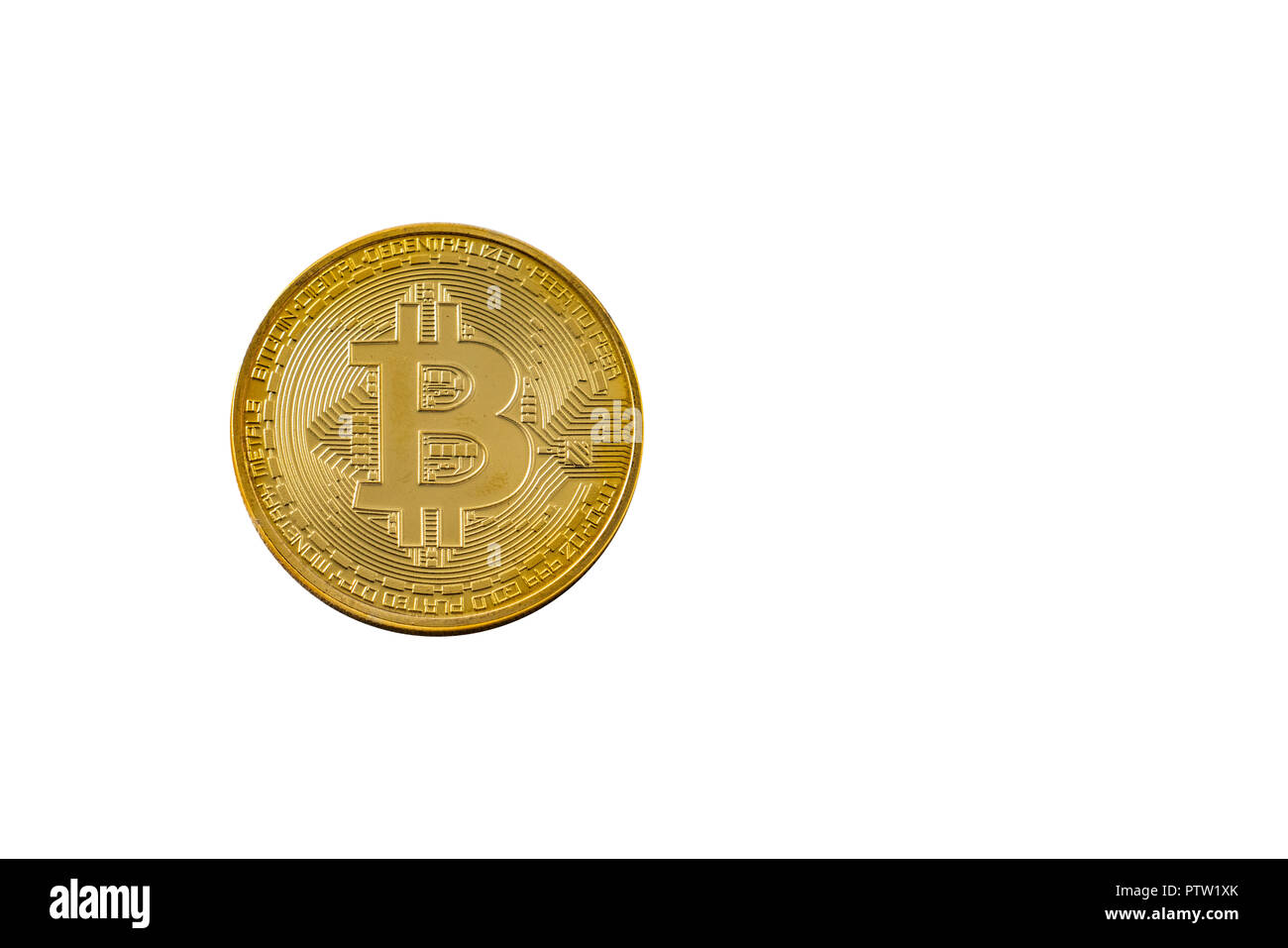Bitcoin cryptocurrency on white background Stock Photo - Alamy