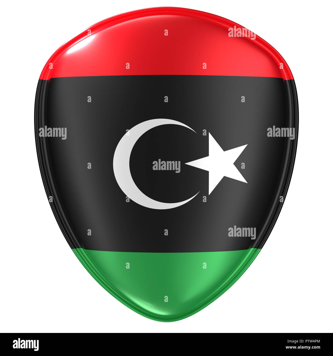 3d rendering of a Libya flag icon on white background Stock Photo - Alamy
