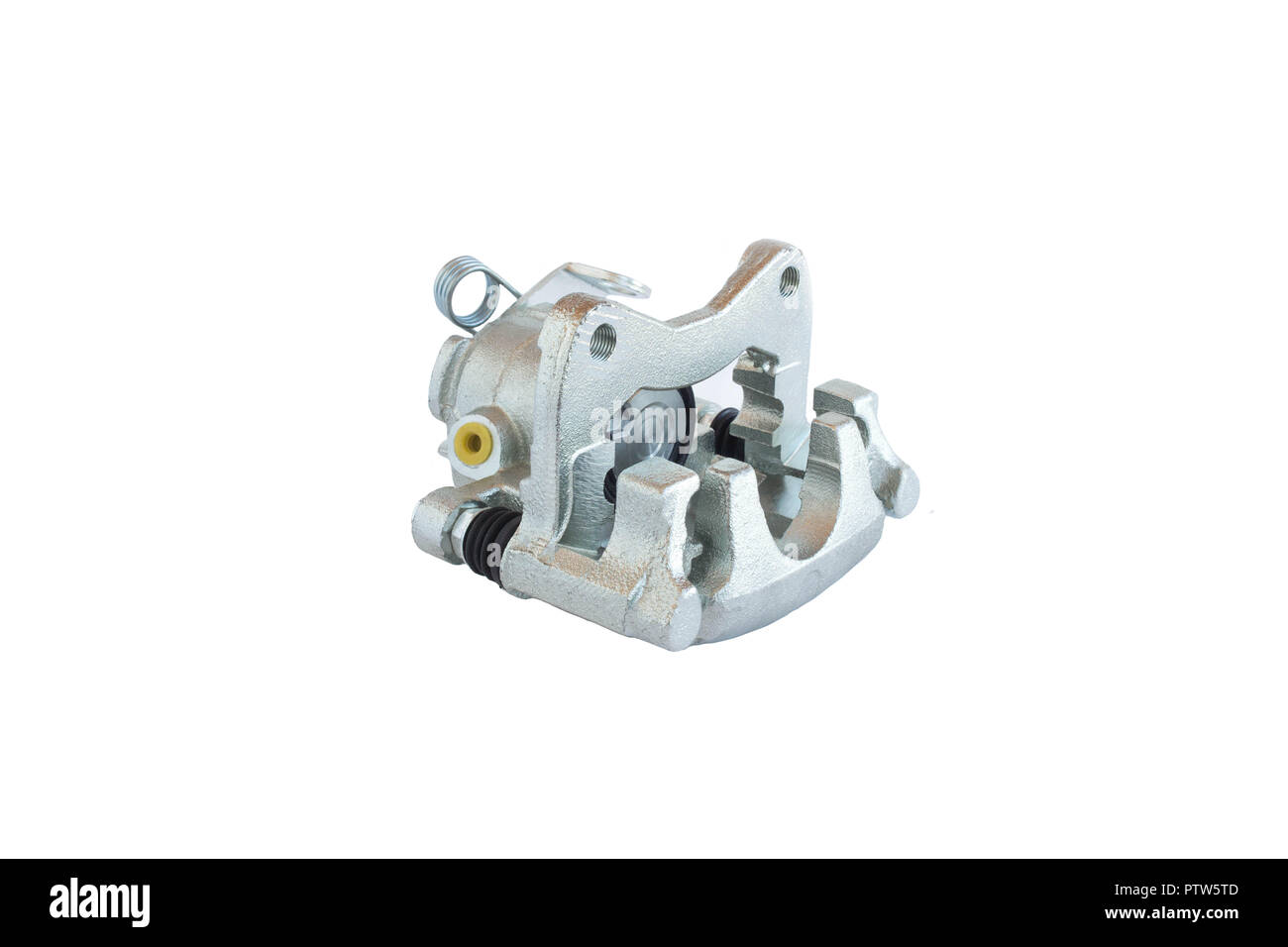 Car brake caliper on white background, isolate Stock Photo - Alamy