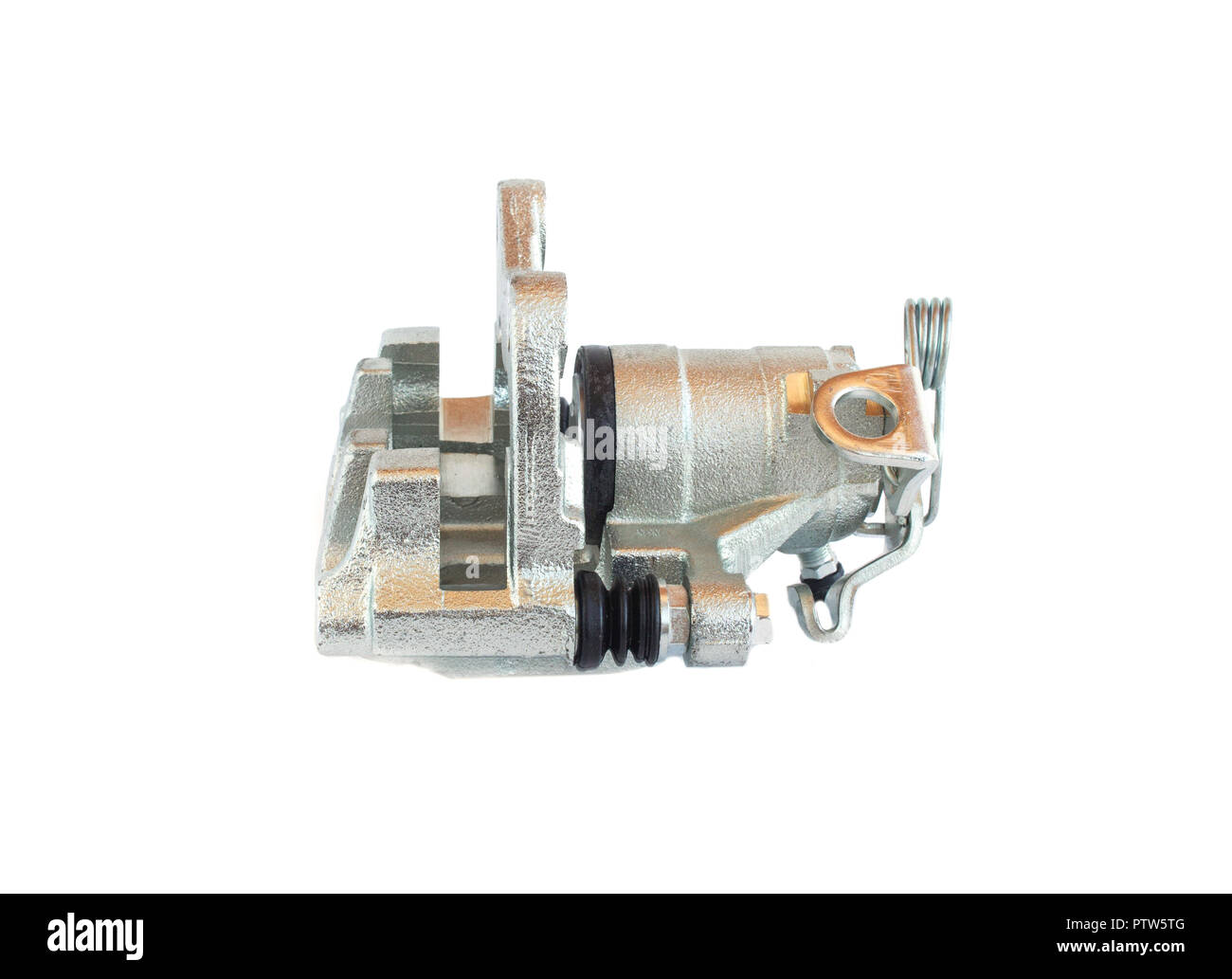 Car brake caliper on white background, isolate Stock Photo - Alamy