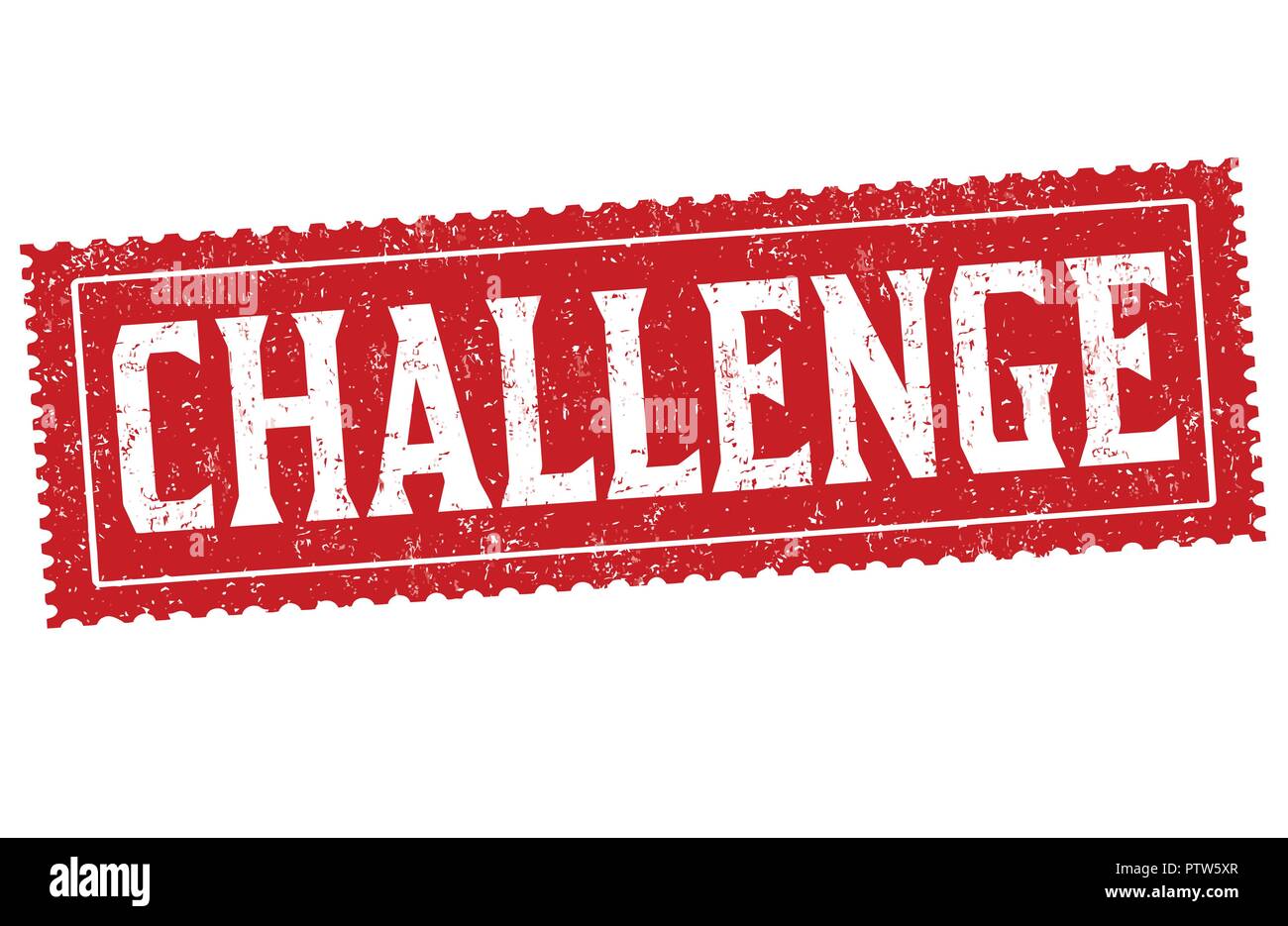 Challenge sign or stamp on white background, vector illustration Stock ...