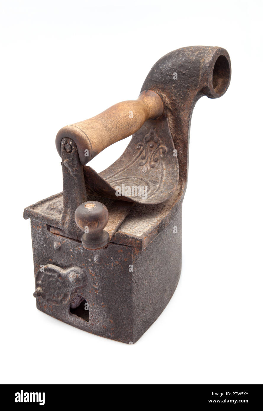 Old iron over white background Stock Photo - Alamy