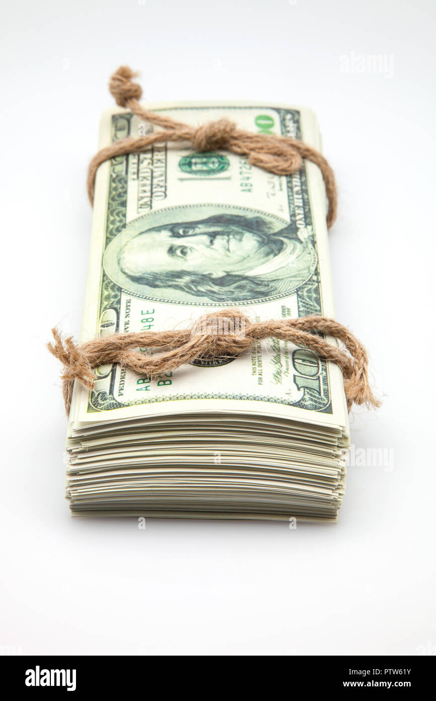 money subjects with a rope Stock Photo - Alamy