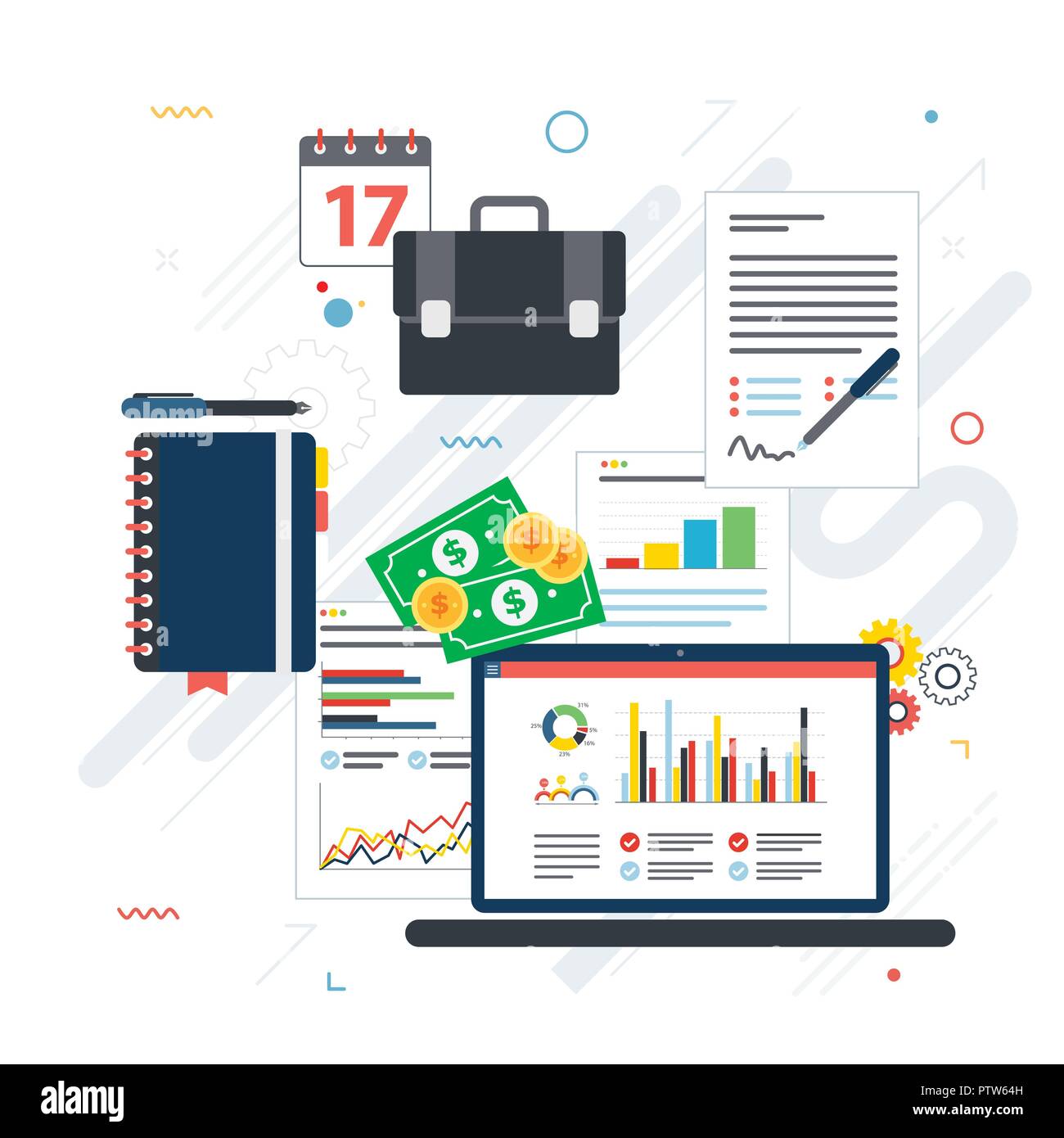 Flow chart computer screen Stock Vector Images - Alamy