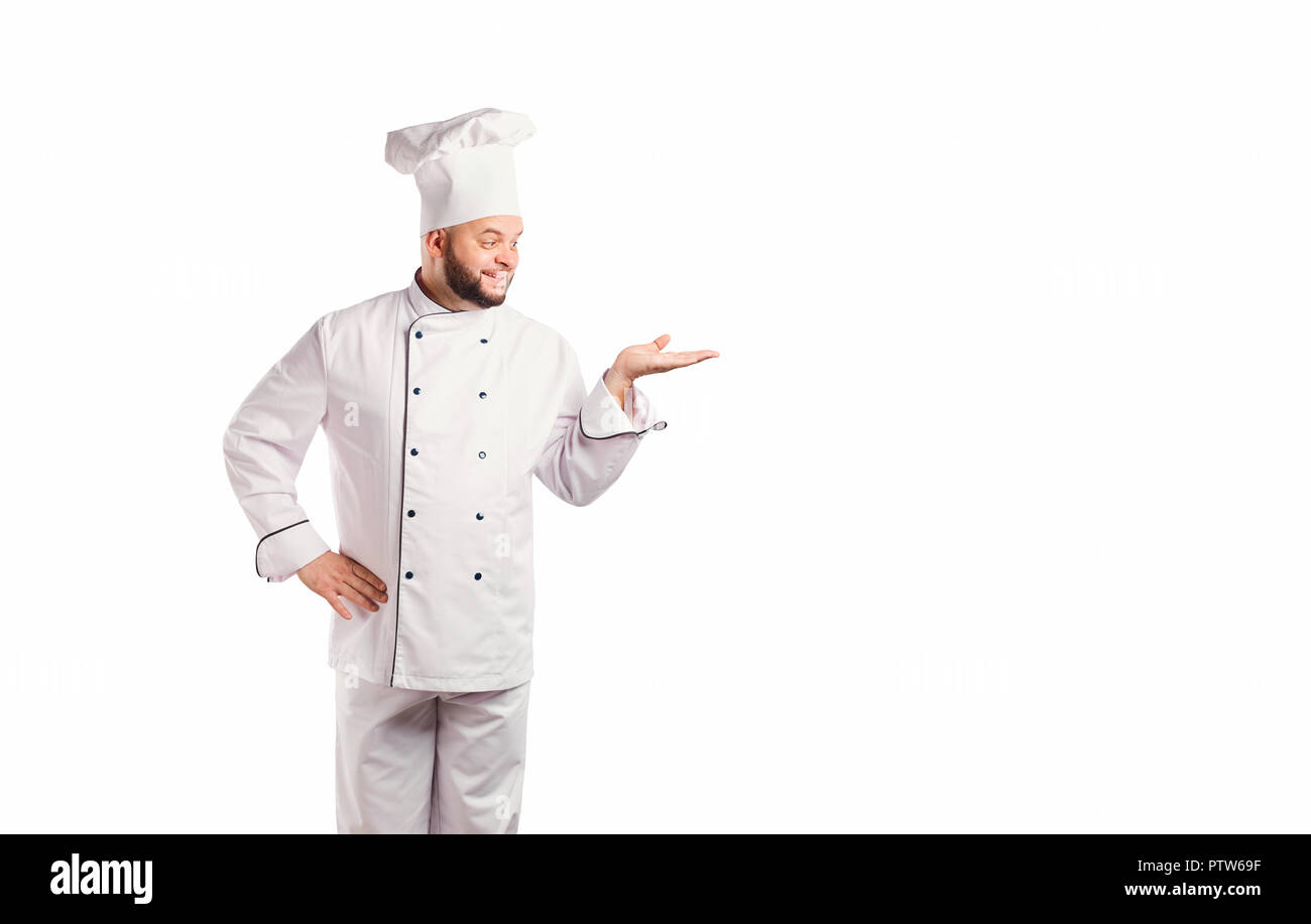 Funny chef with beard cook Stock Photo - Alamy