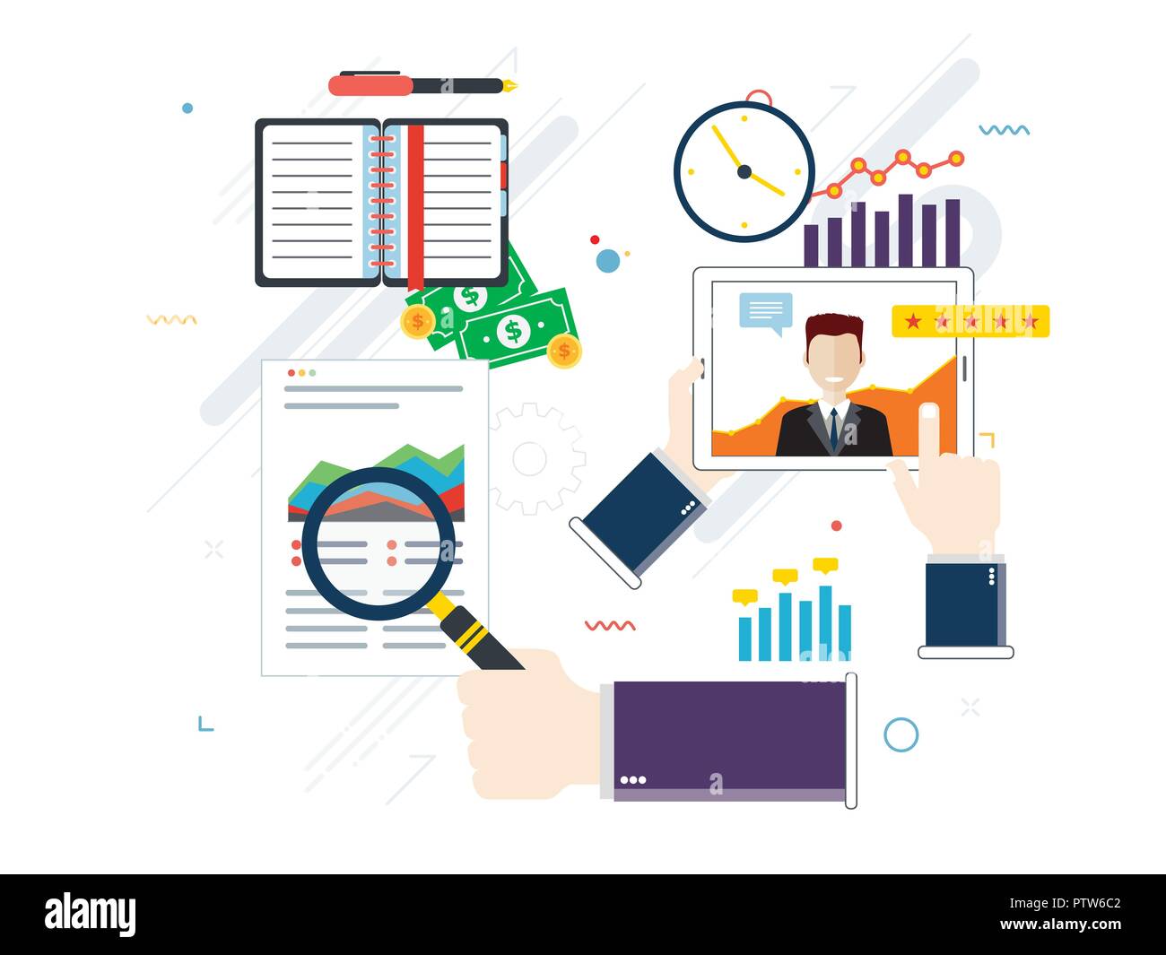 Evaluation of financial support, consulting investment. Customer ...