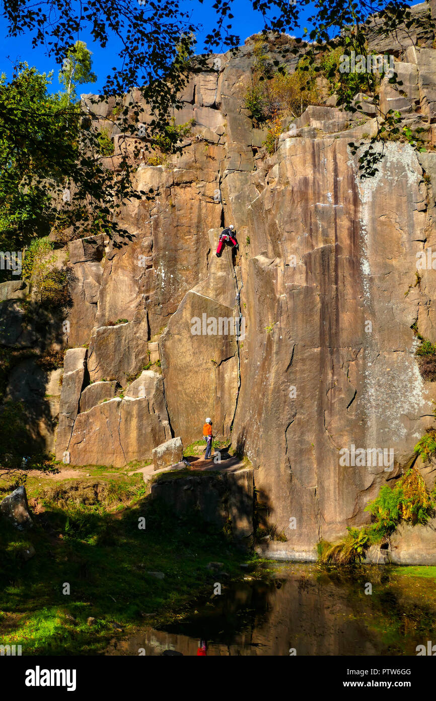 Rock climber, rock climbing, Lawrencefield, Quarry, Surprise View, Peak ...