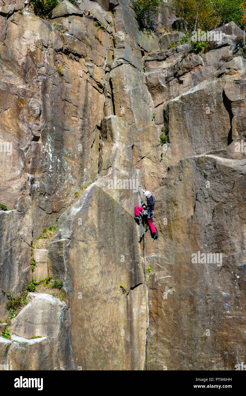 Climbers Climbing Derbyshire Rock High Resolution Stock Photography and ...