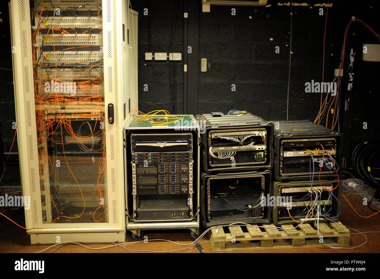 Military computer servers set up and used to communicate in remote ...