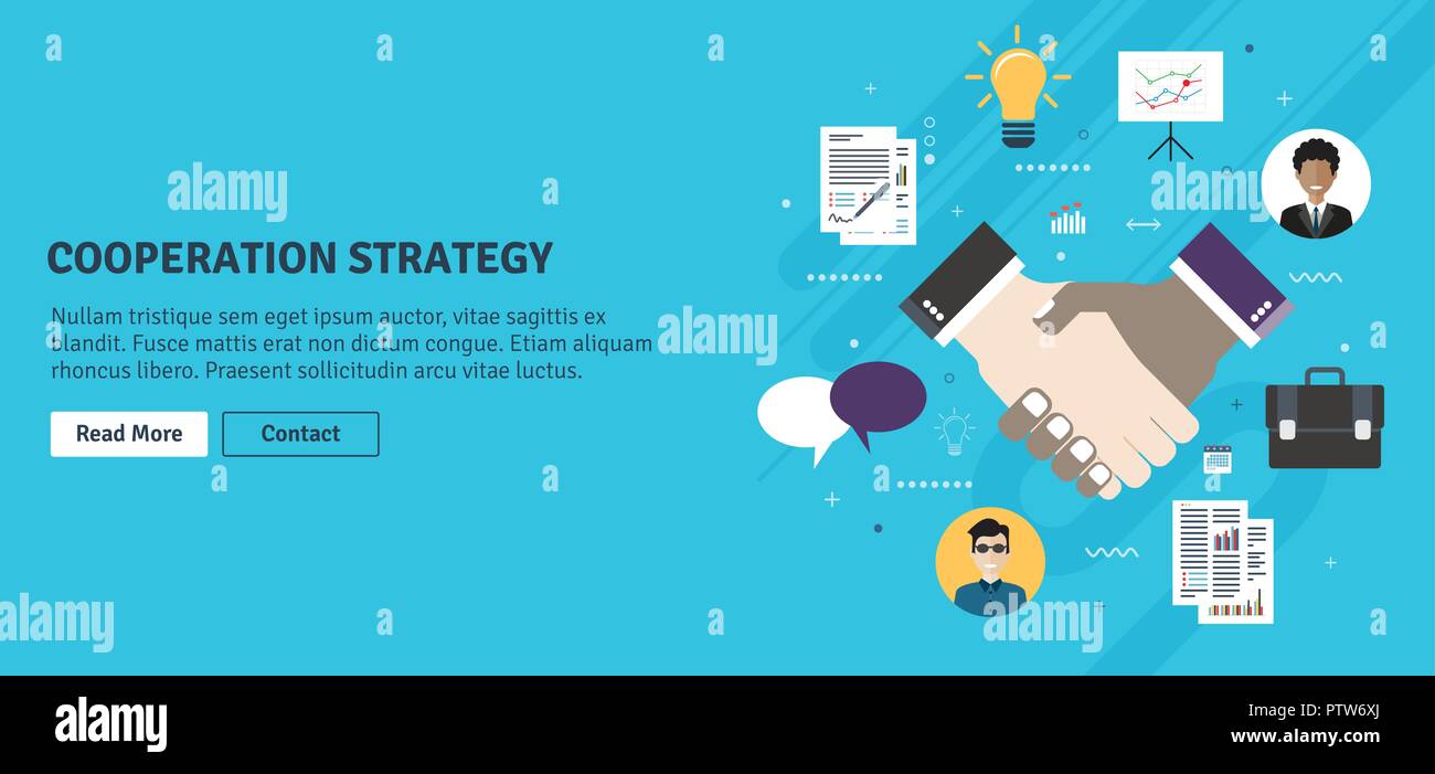 Cooperation strategy and handshake in contract agreement signature ...