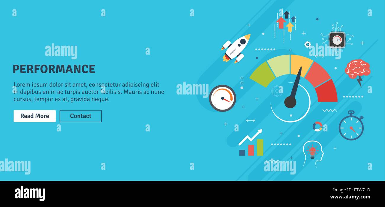 Performance and efficiency, growth in business and speed for success in ...