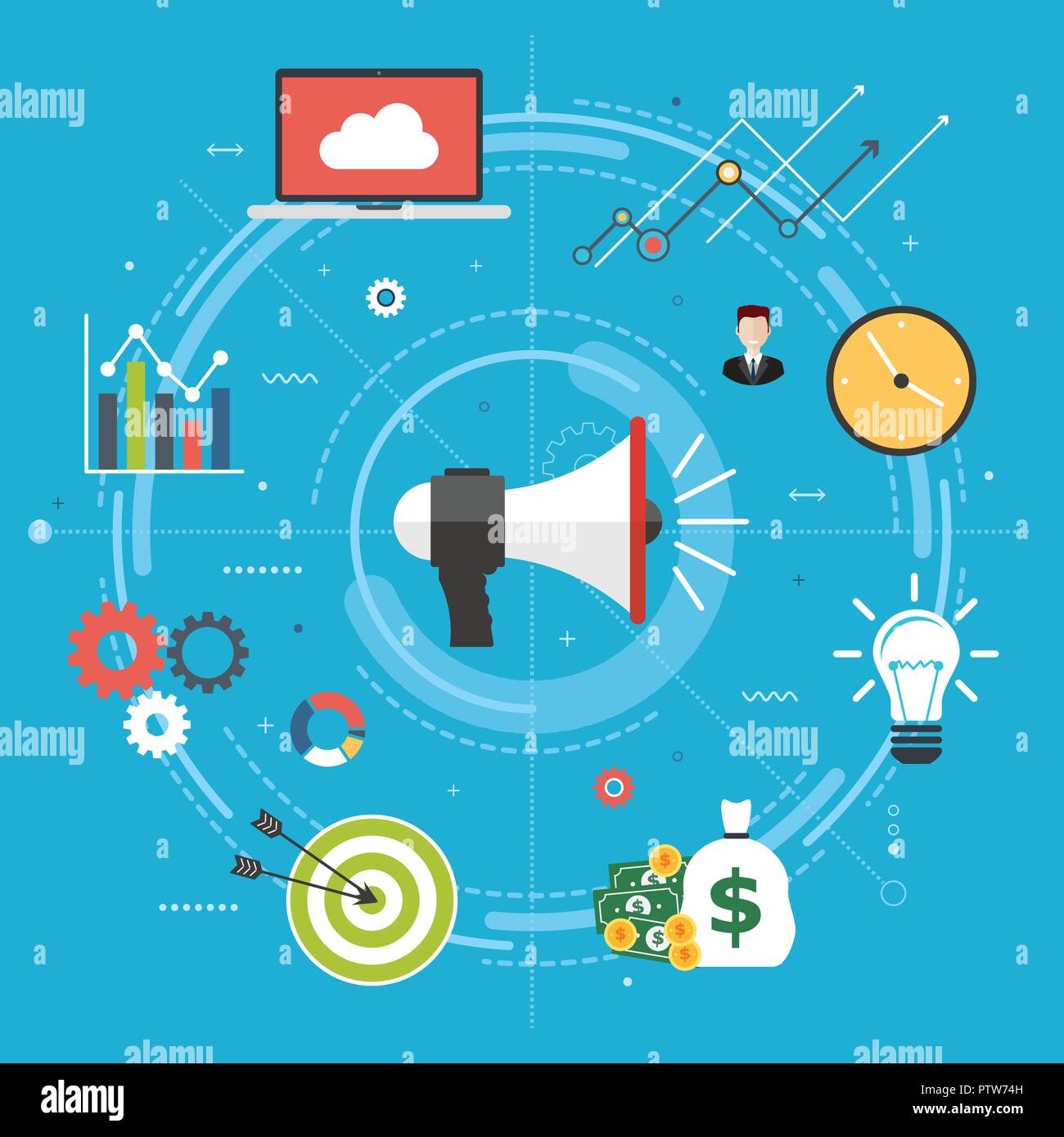 Promotion tool vector vectors hi-res stock photography and images - Alamy