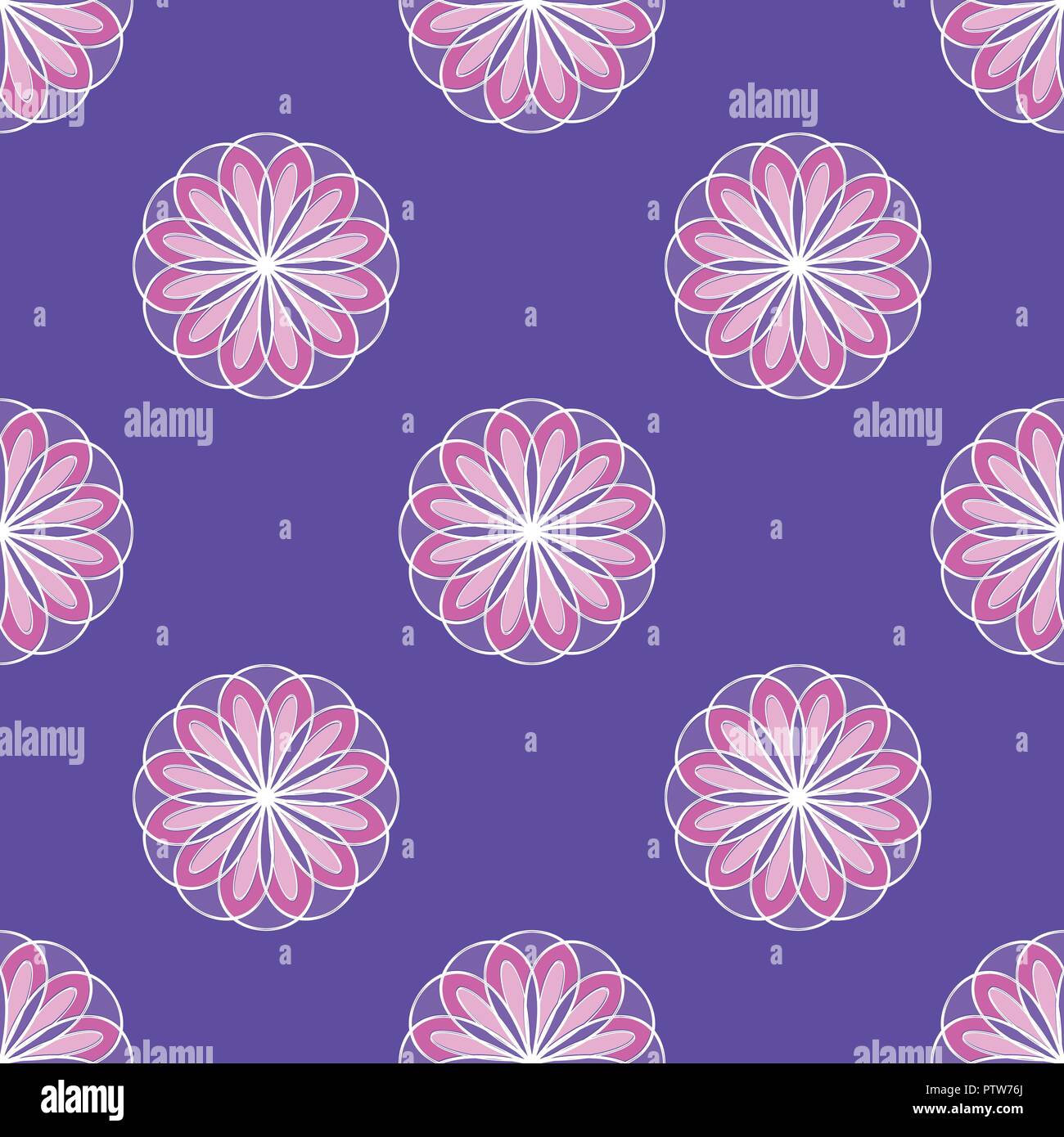 Floral vector pattern on the violet background Stock Vector Image & Art ...