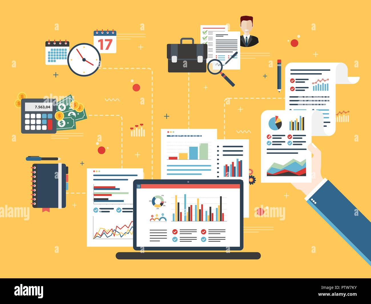 Flow chart computer screen Stock Vector Images - Alamy