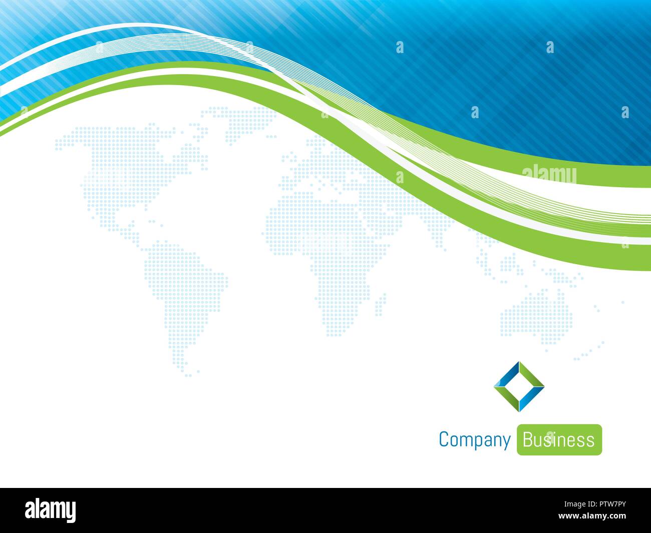 Background template business blue with world map. Concept of ...