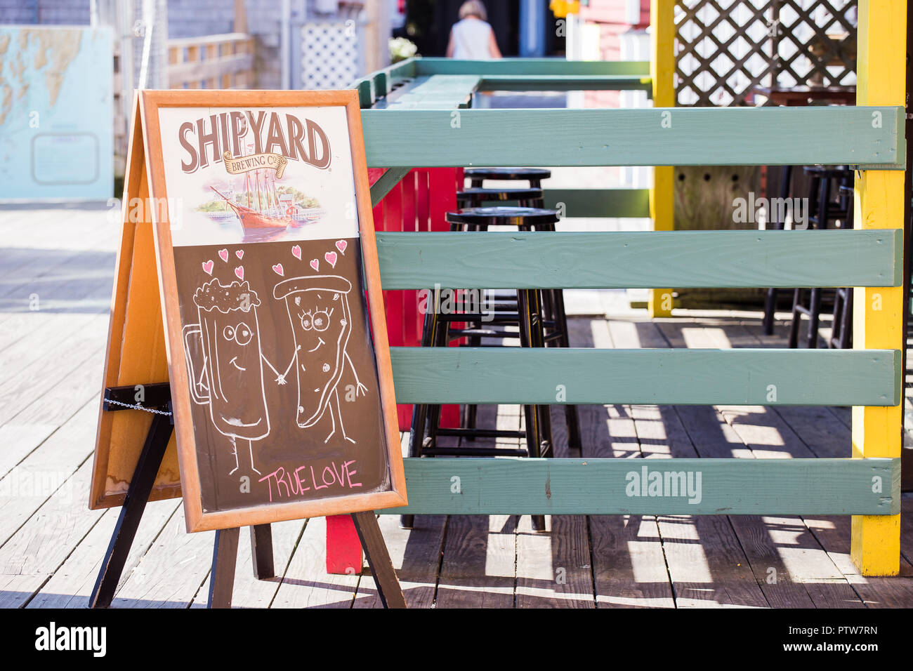 chalkboard beer sign Stock Photo - Alamy