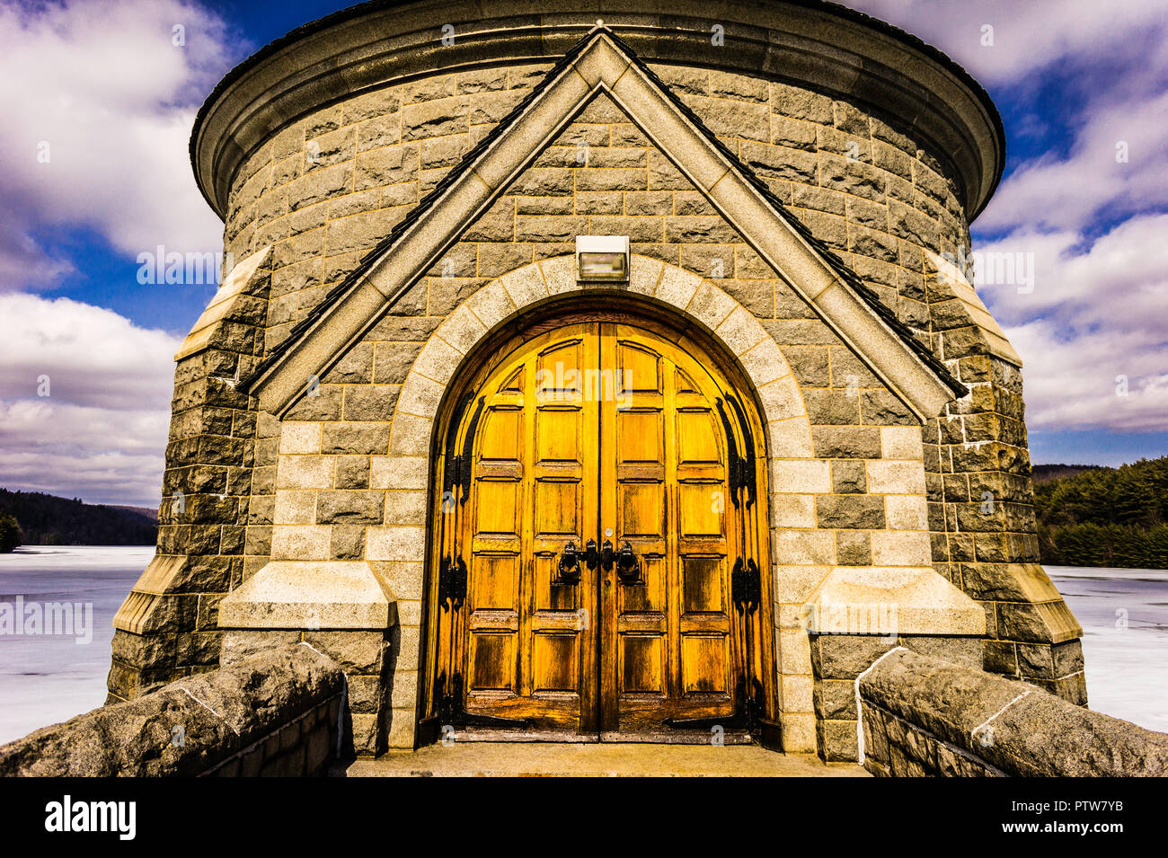 Saville Dam Barkhamsted Reservoir Barkhamsted, Connecticut, USA Stock ...