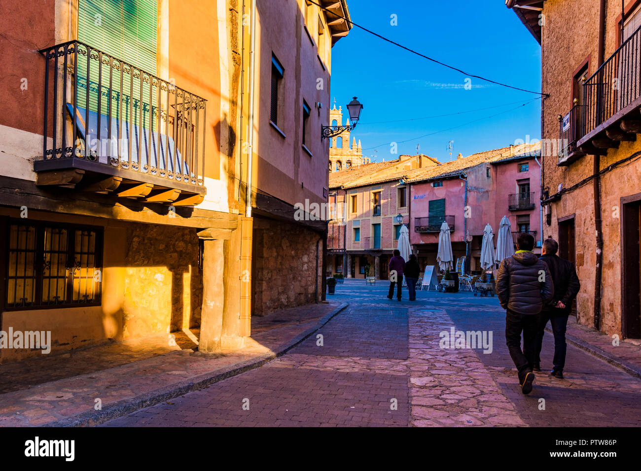 Historical center street. Ayllon, Segovia, Castilla y leon, Spain ...