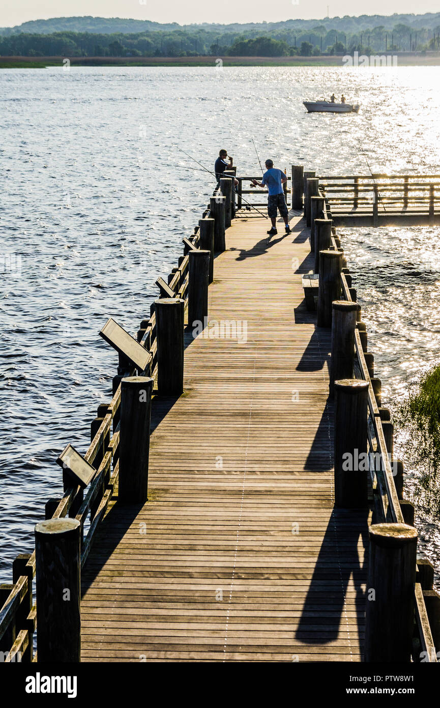 Ferry Landing State Park Fishing Pier Old Lyme, Connecticut, USA Stock ...