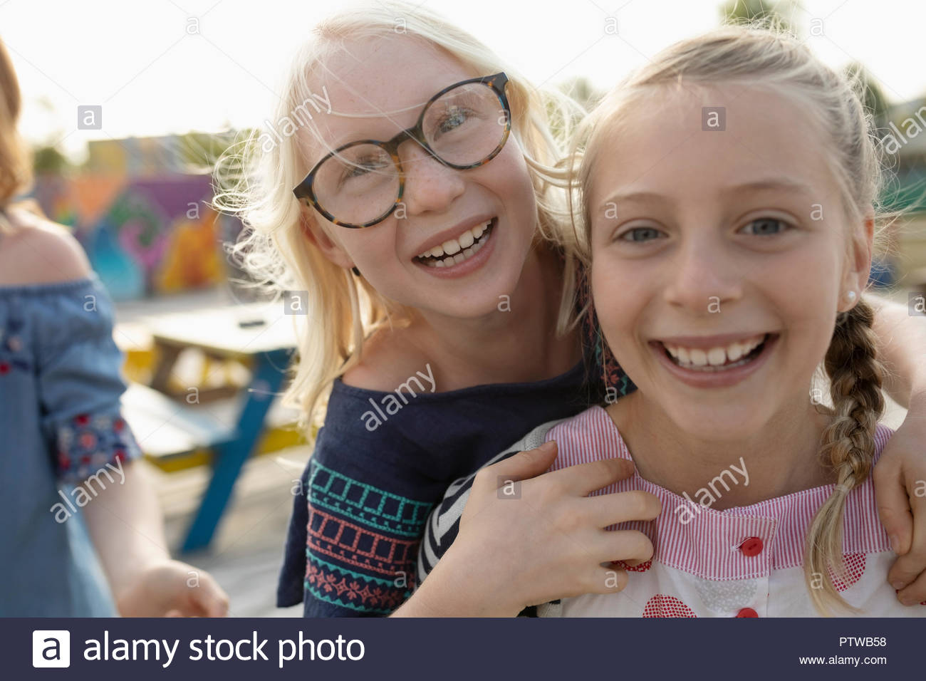 Child portrait laughing tween hi-res stock photography and images - Alamy