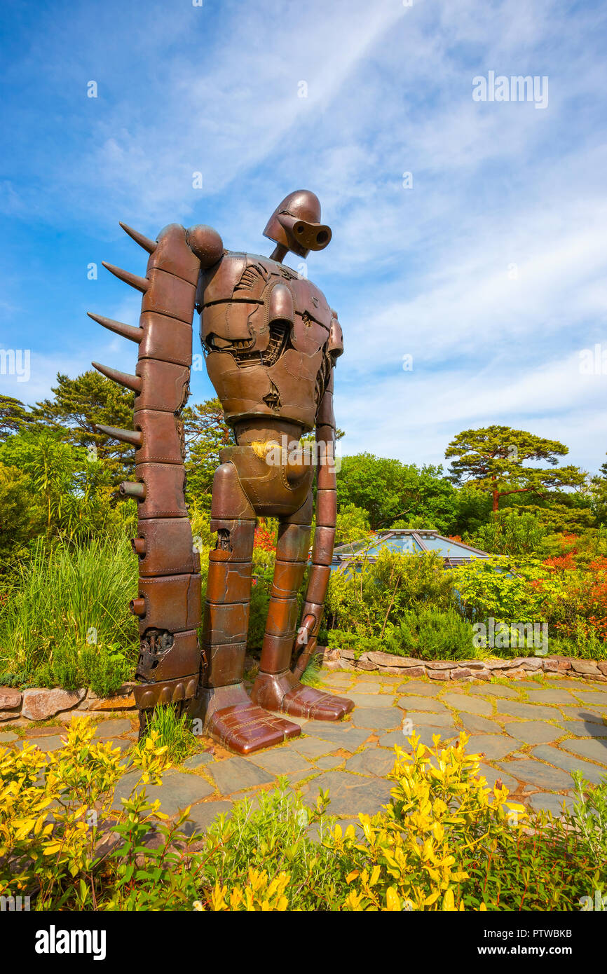 Tokyo, Japan - April 29 2018: Statue of the robot from the Studio ...