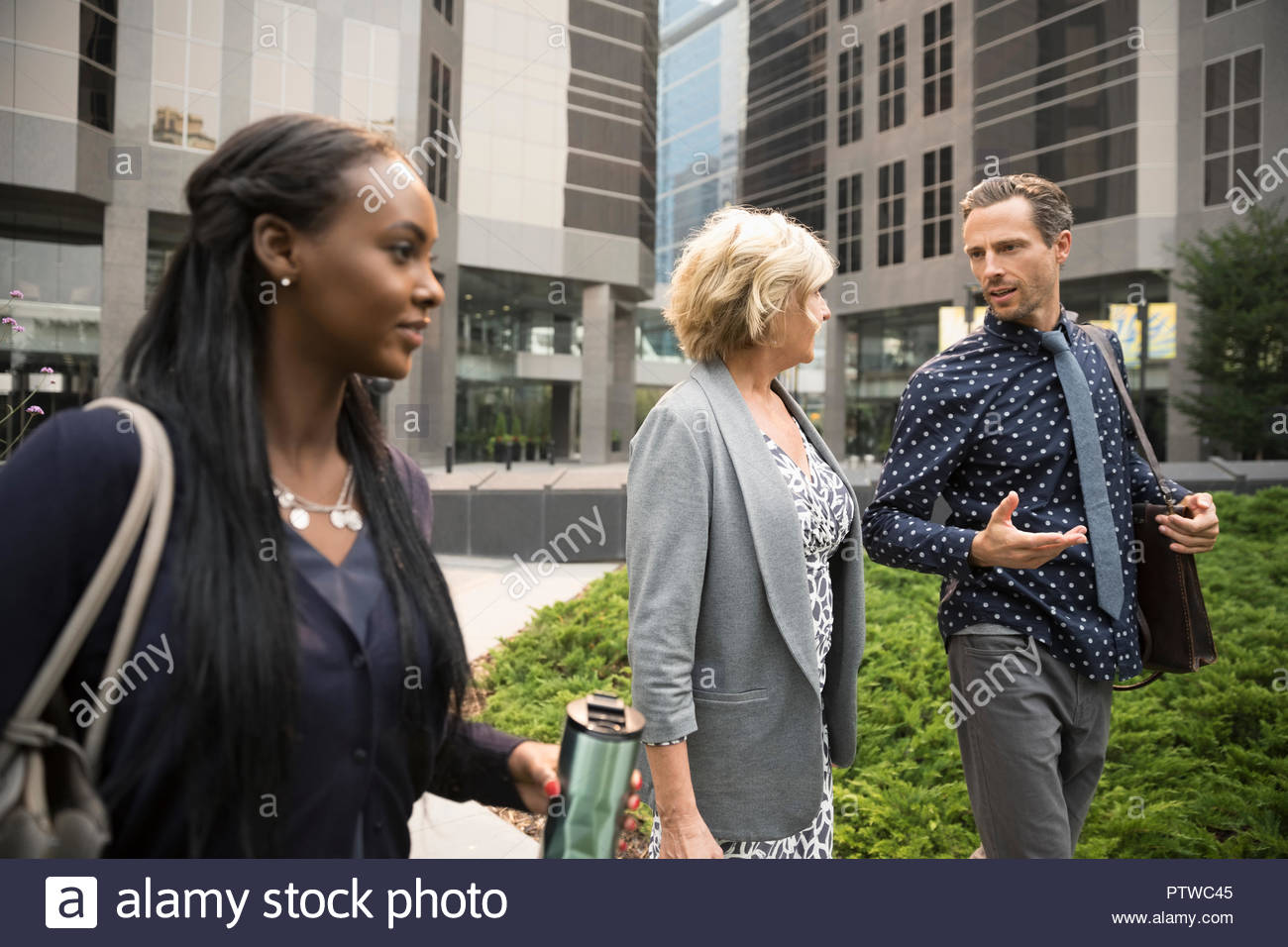 Group business people walking talking hi-res stock photography and ...