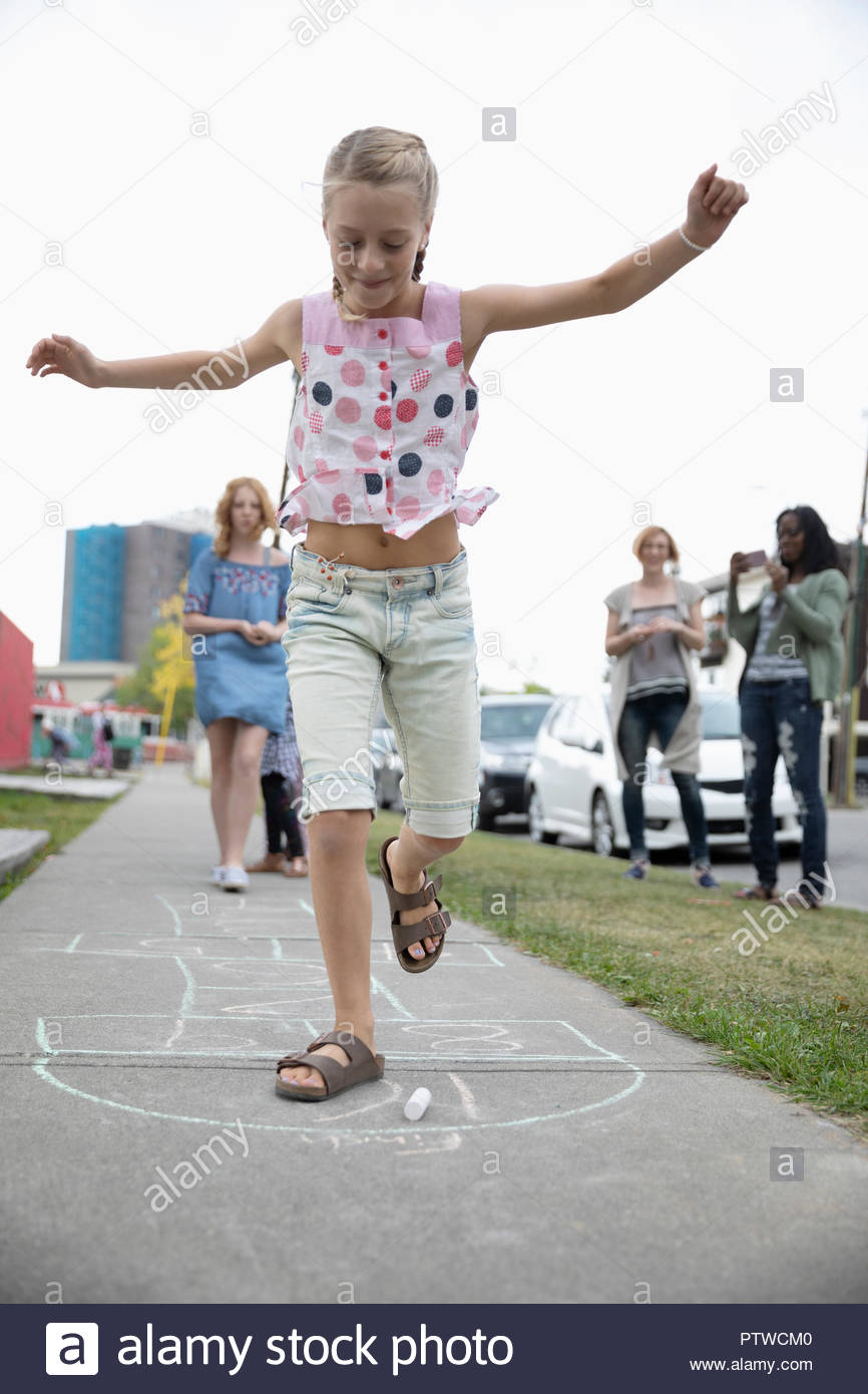Hopscotch activity hi-res stock photography and images - Alamy