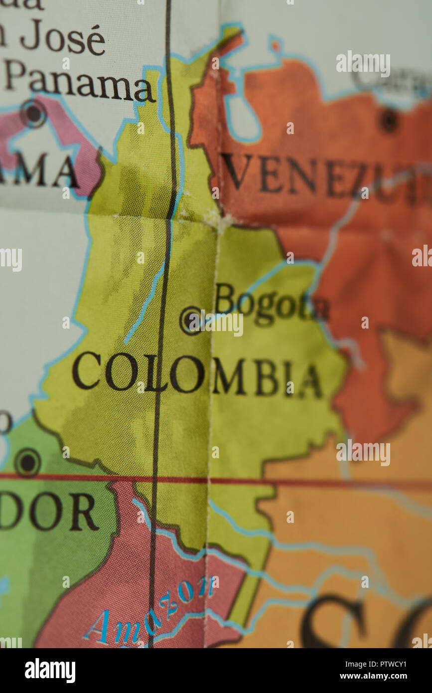 Map of colombia south america hi-res stock photography and images - Alamy