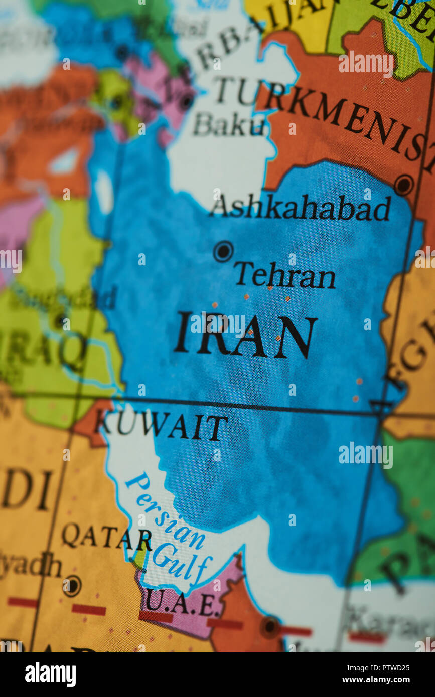 Iran atlas view hi-res stock photography and images - Alamy