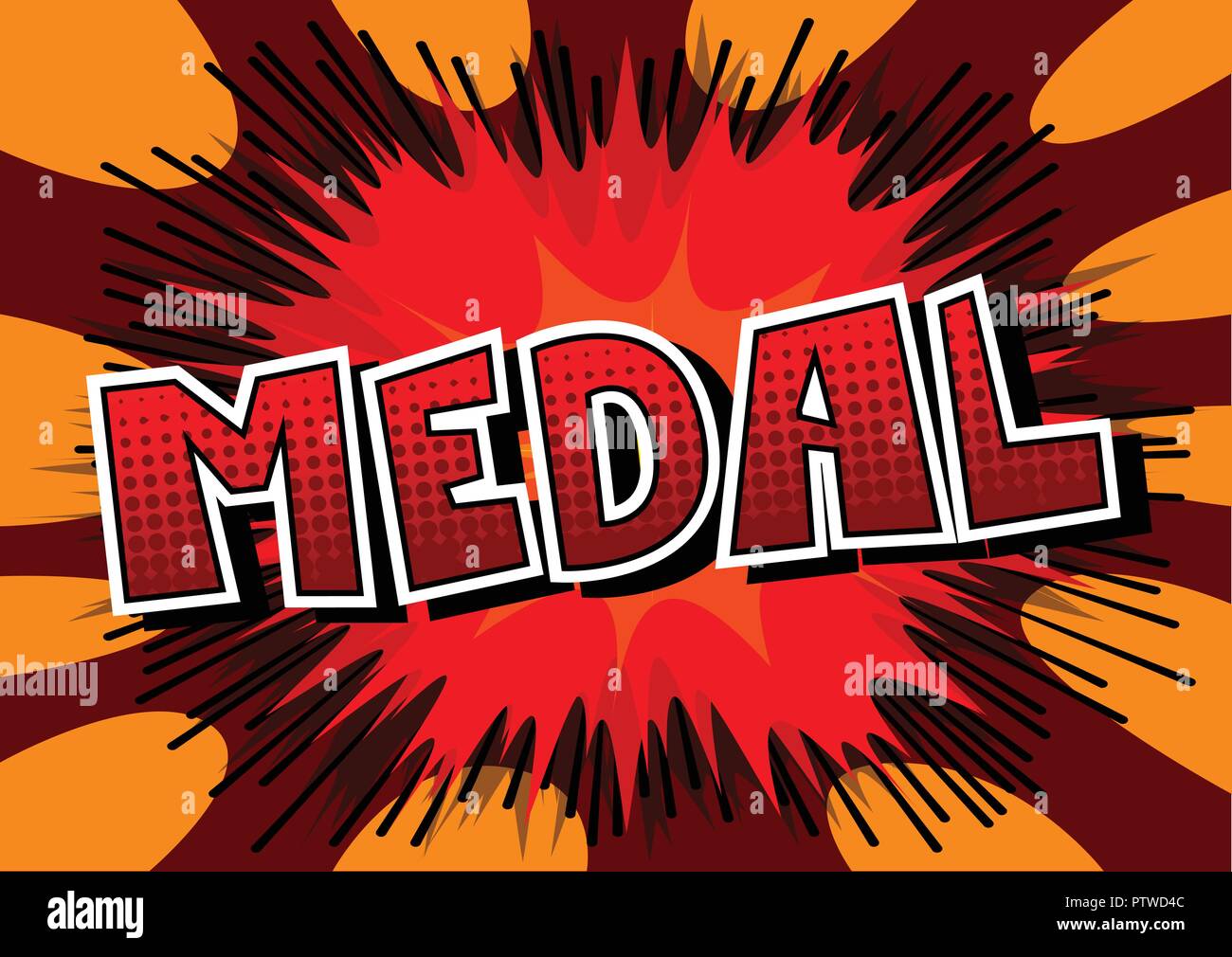 Medal - Vector illustrated comic book style phrase Stock Vector Image ...