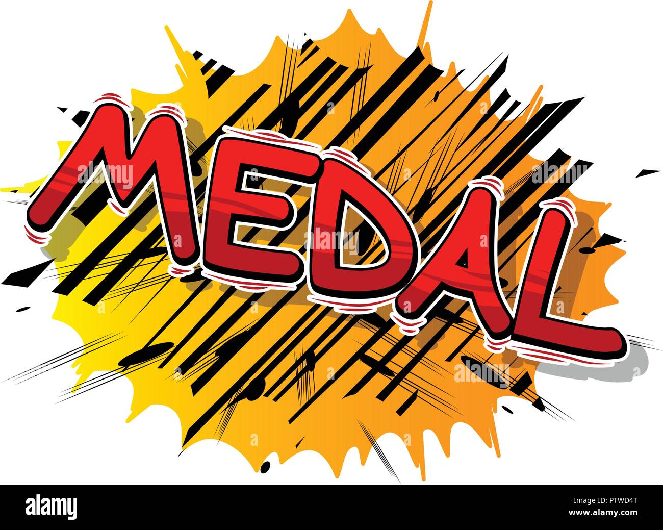 Medal - Vector illustrated comic book style phrase Stock Vector Image ...
