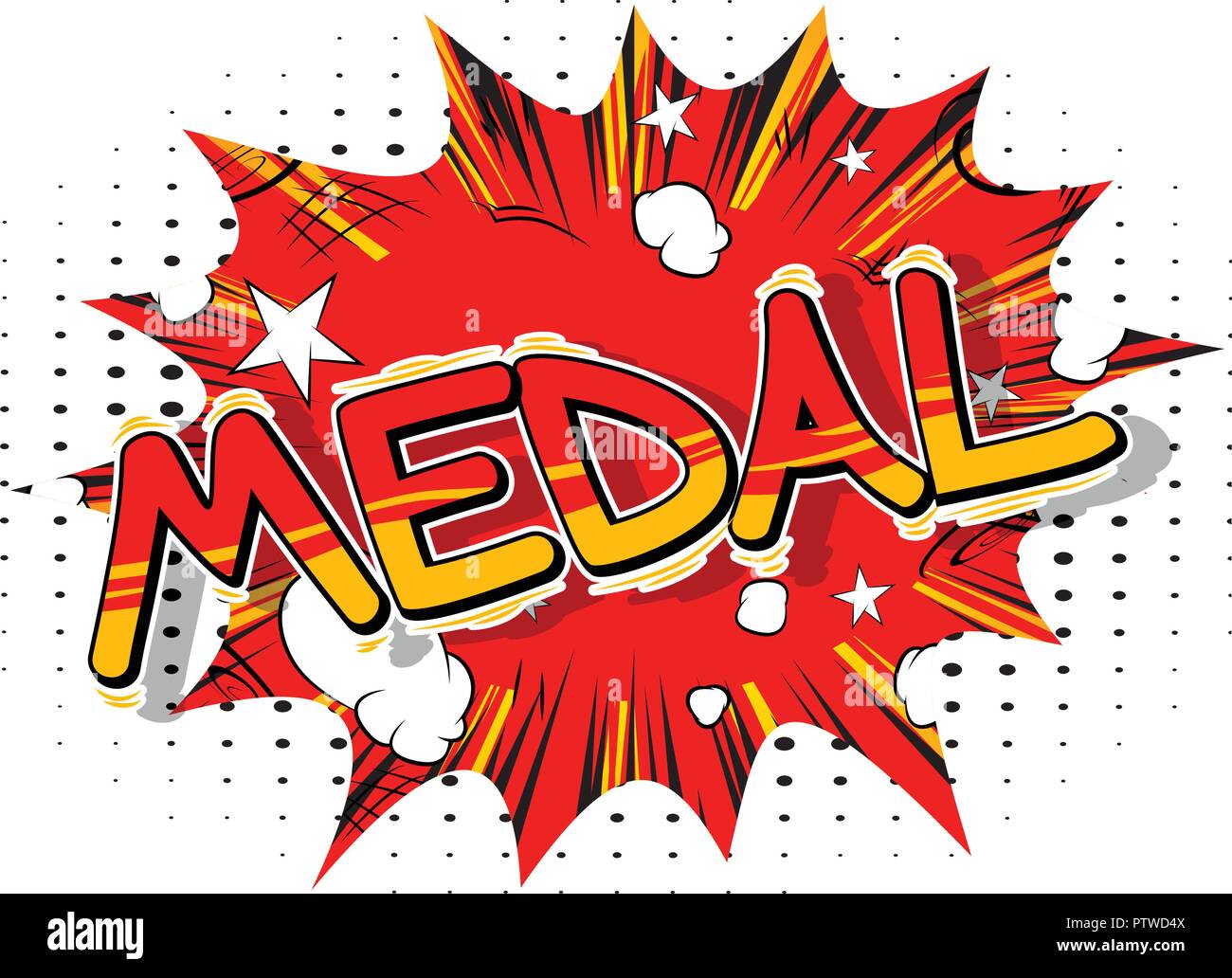 Medal - Vector illustrated comic book style phrase Stock Vector Image ...