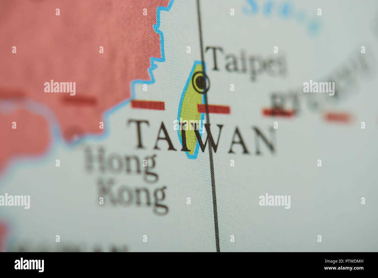 Taiwan map up close hi-res stock photography and images - Alamy