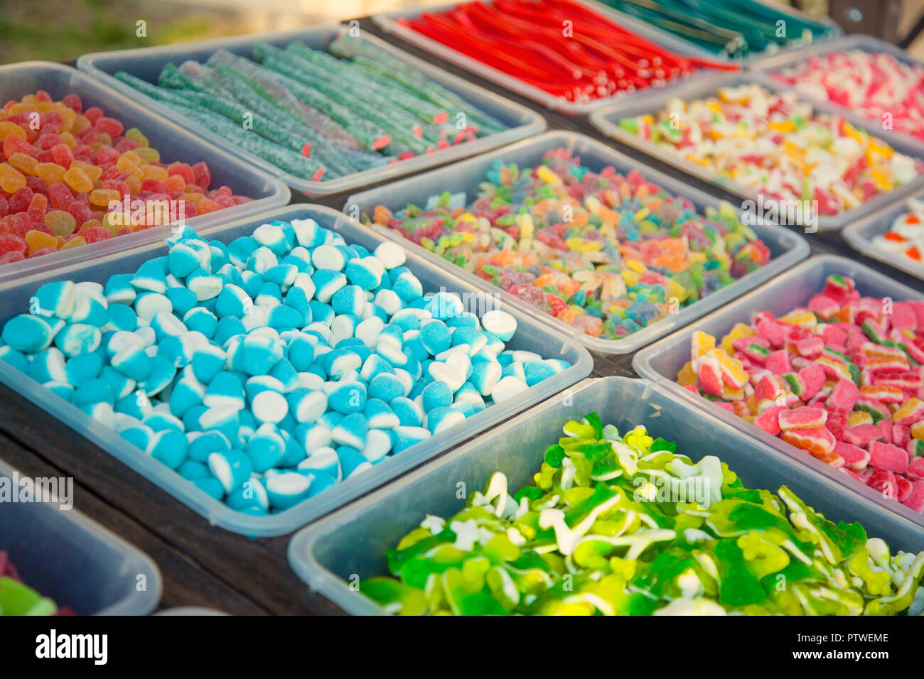 colorful bright candy marmalade on the market Stock Photo - Alamy