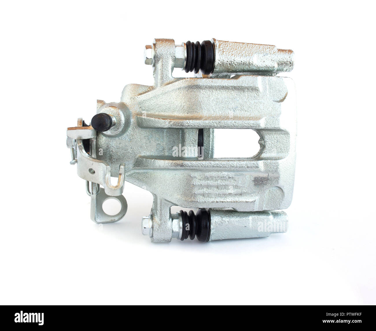 Car brake caliper on white background, isolate Stock Photo - Alamy